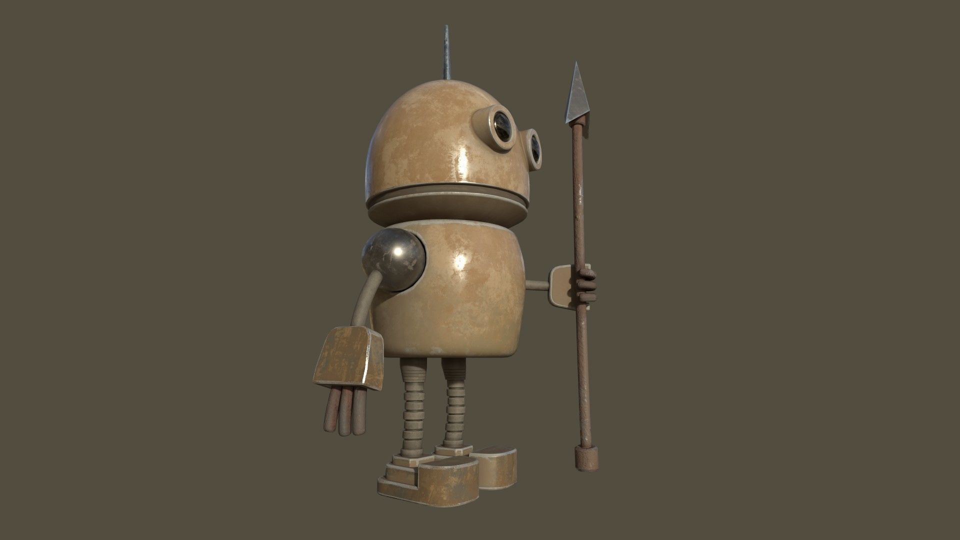 3D model Stylized Robot Guard VR / AR / low-poly | CGTrader