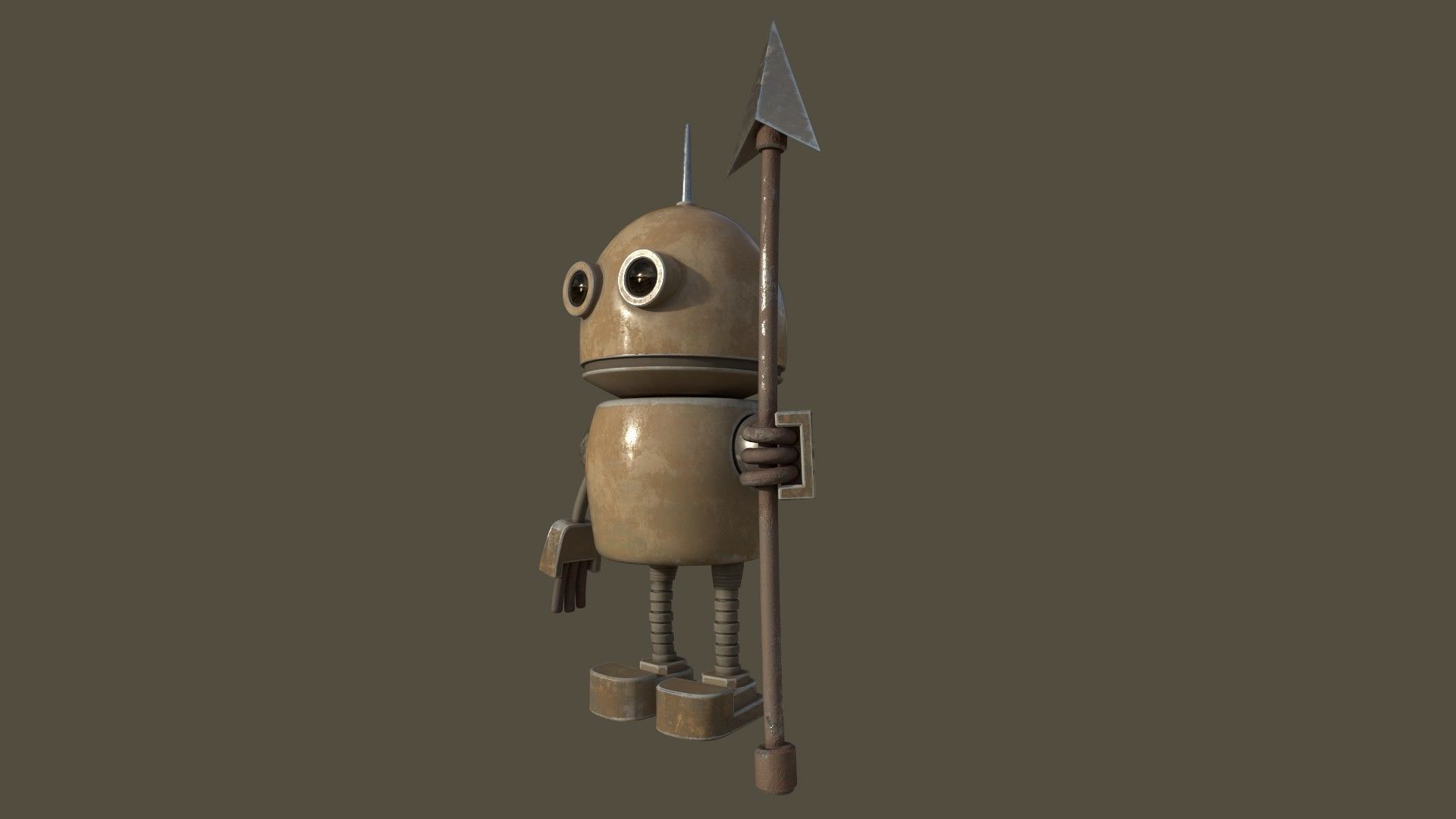 3D model Stylized Robot Guard VR / AR / low-poly | CGTrader
