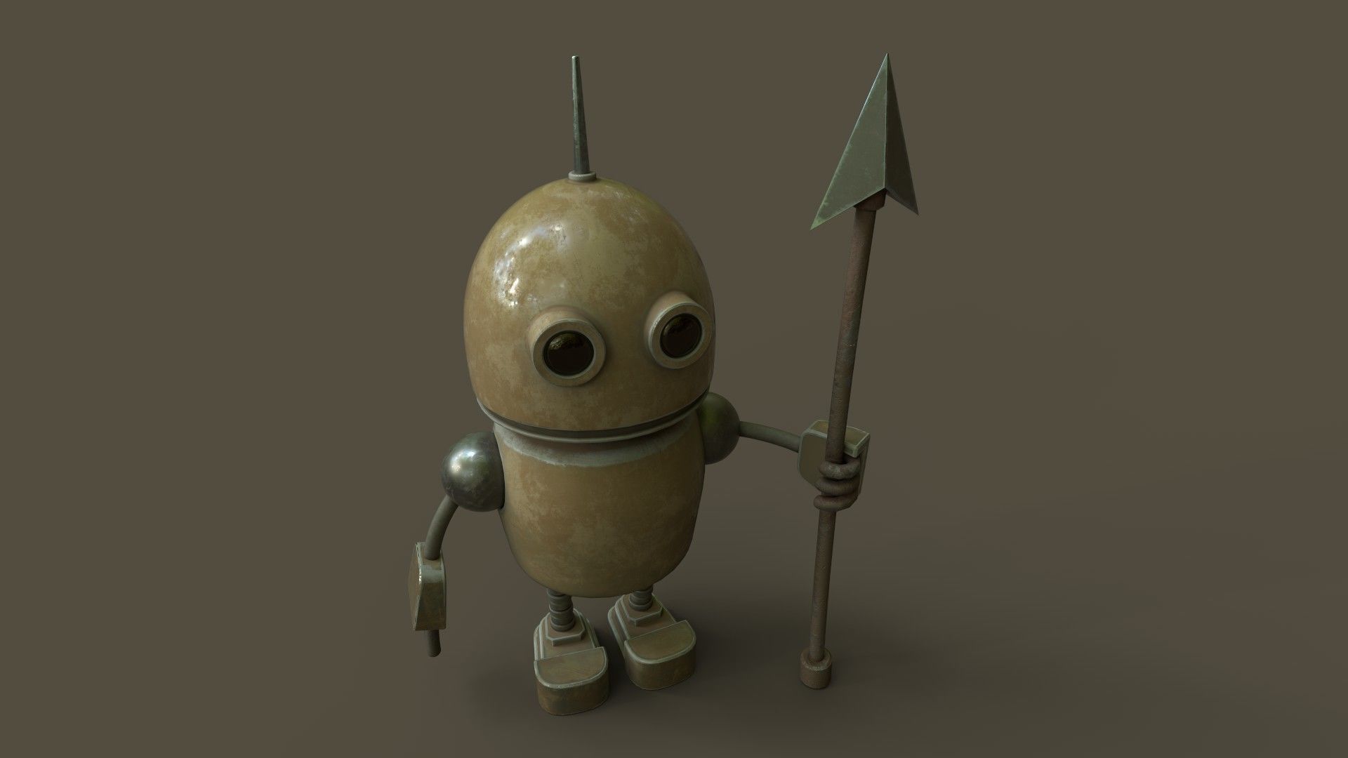 3D model Stylized Robot Guard VR / AR / low-poly | CGTrader