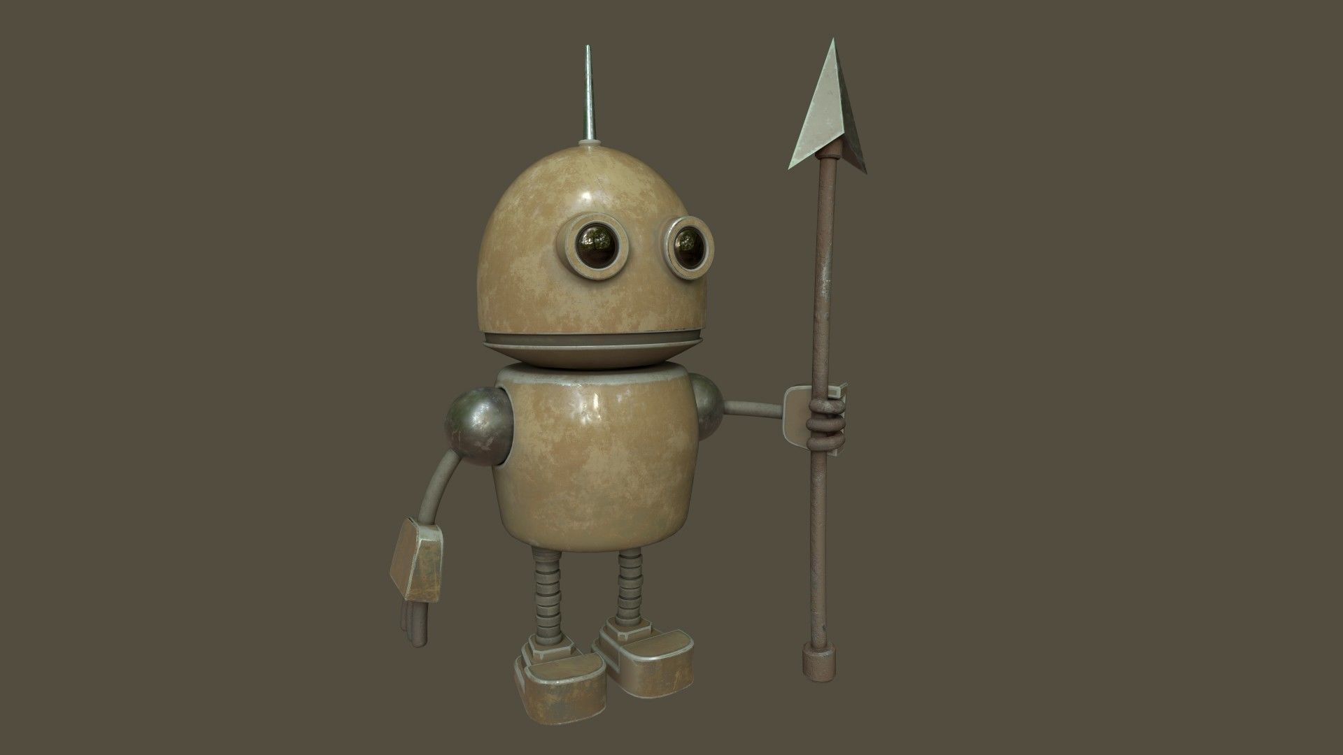 3D model Stylized Robot Guard VR / AR / low-poly | CGTrader