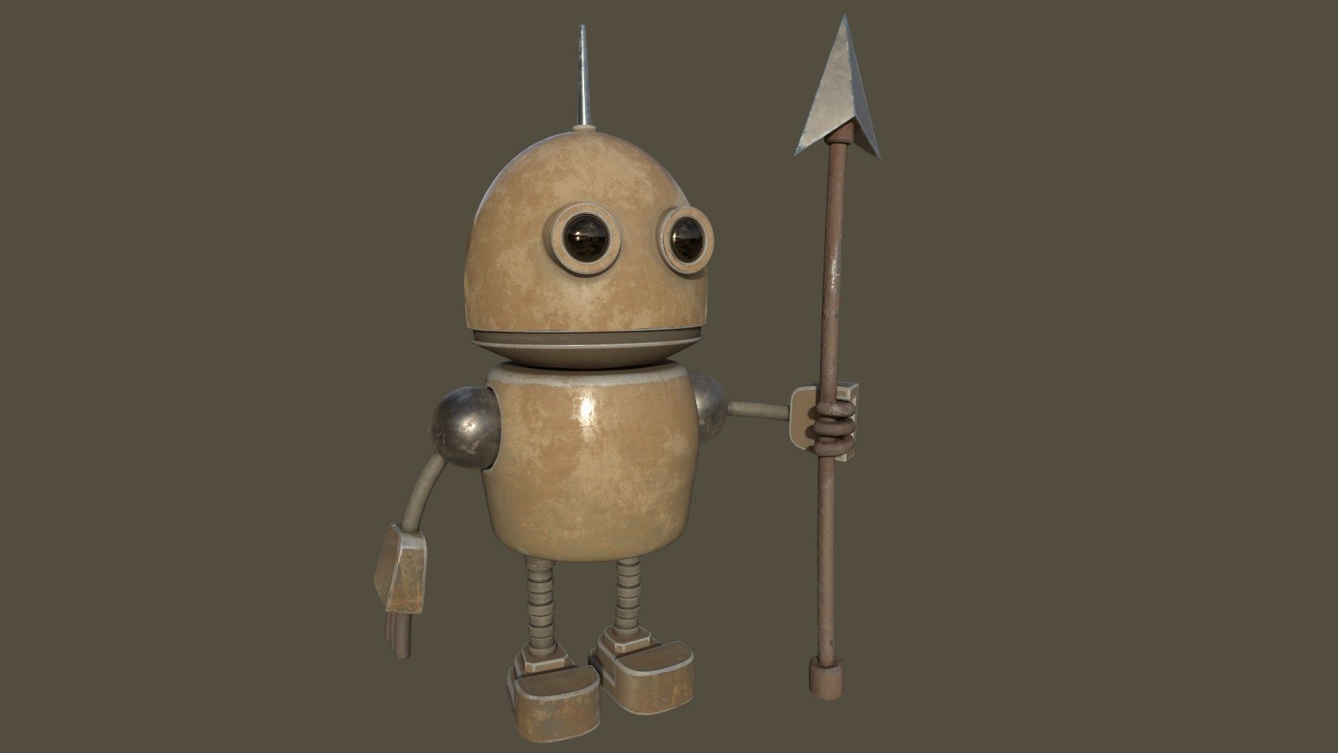 3D model Stylized Robot Guard VR / AR / low-poly | CGTrader