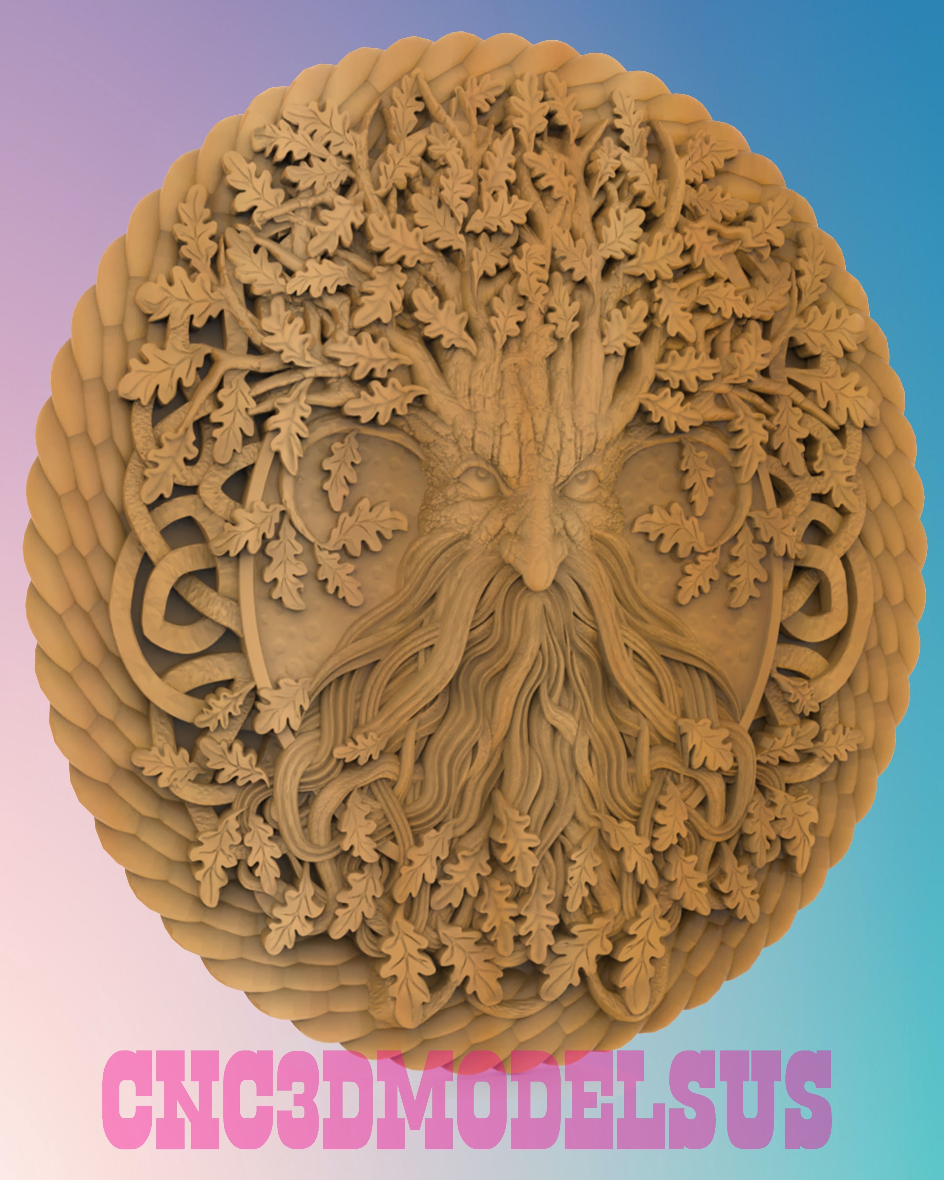 Forest spirit 3D MODEL STL FILE FOR CNC ROUTER LASER 3D model 3D printable | CGTrader