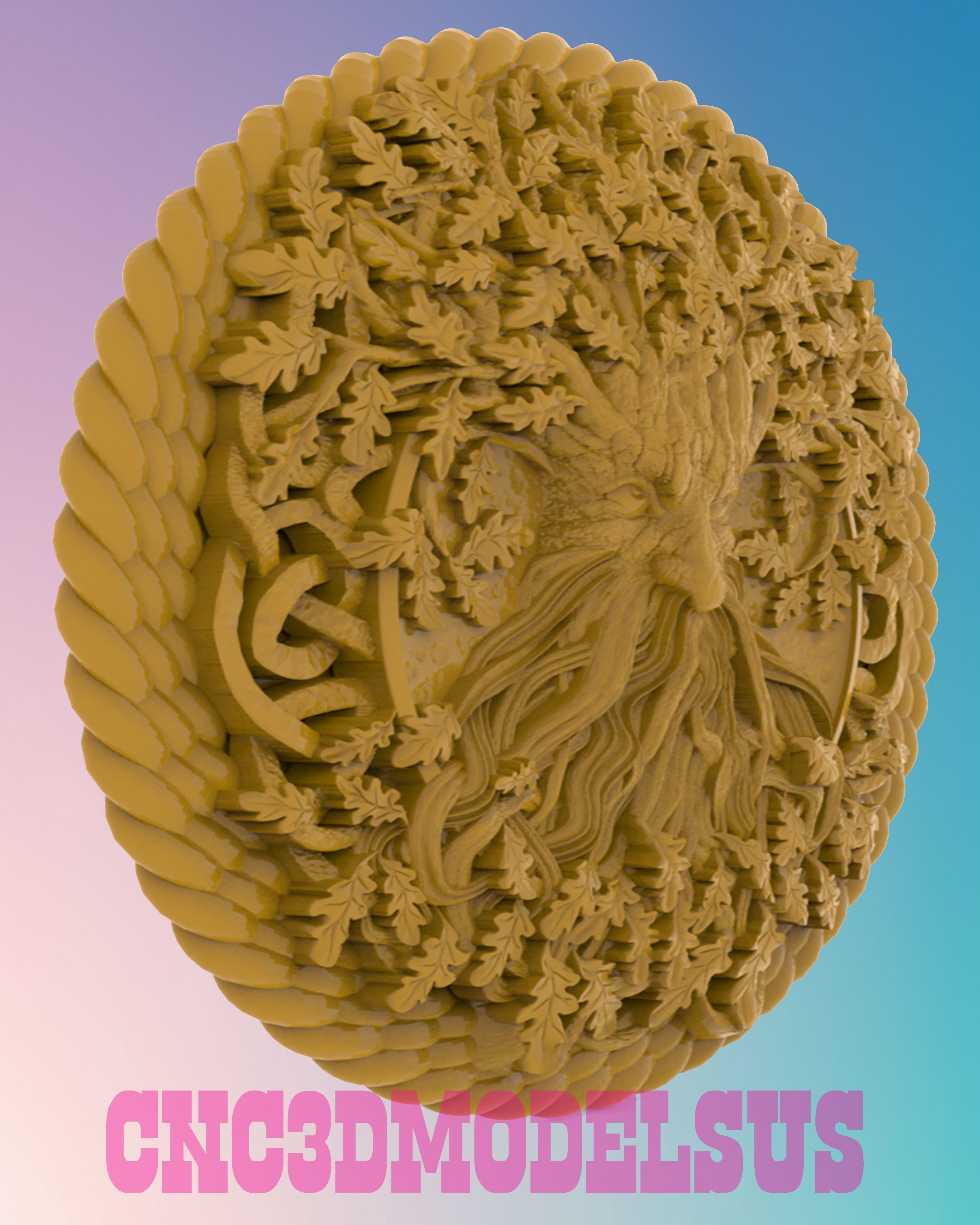 Forest spirit 3D MODEL STL FILE FOR CNC ROUTER LASER 3D model 3D printable | CGTrader