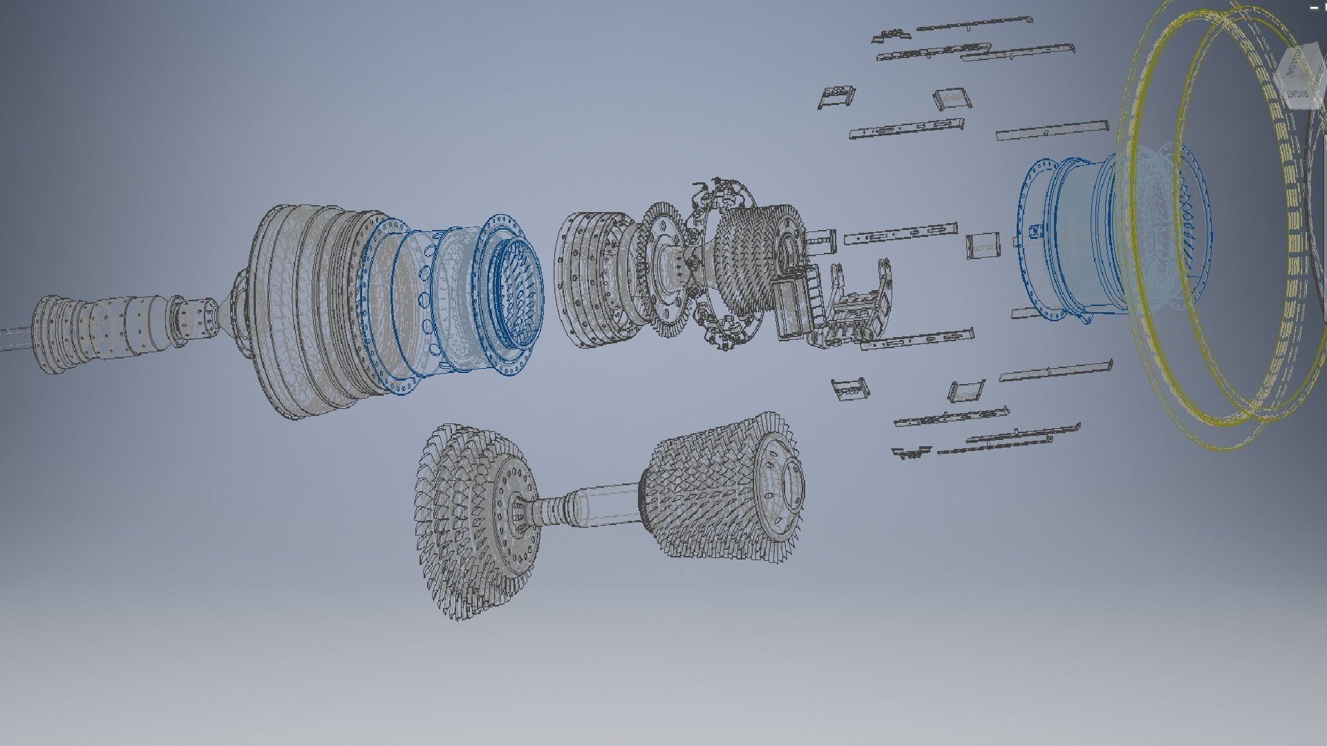 Jet Engine Assembly 3D model | CGTrader
