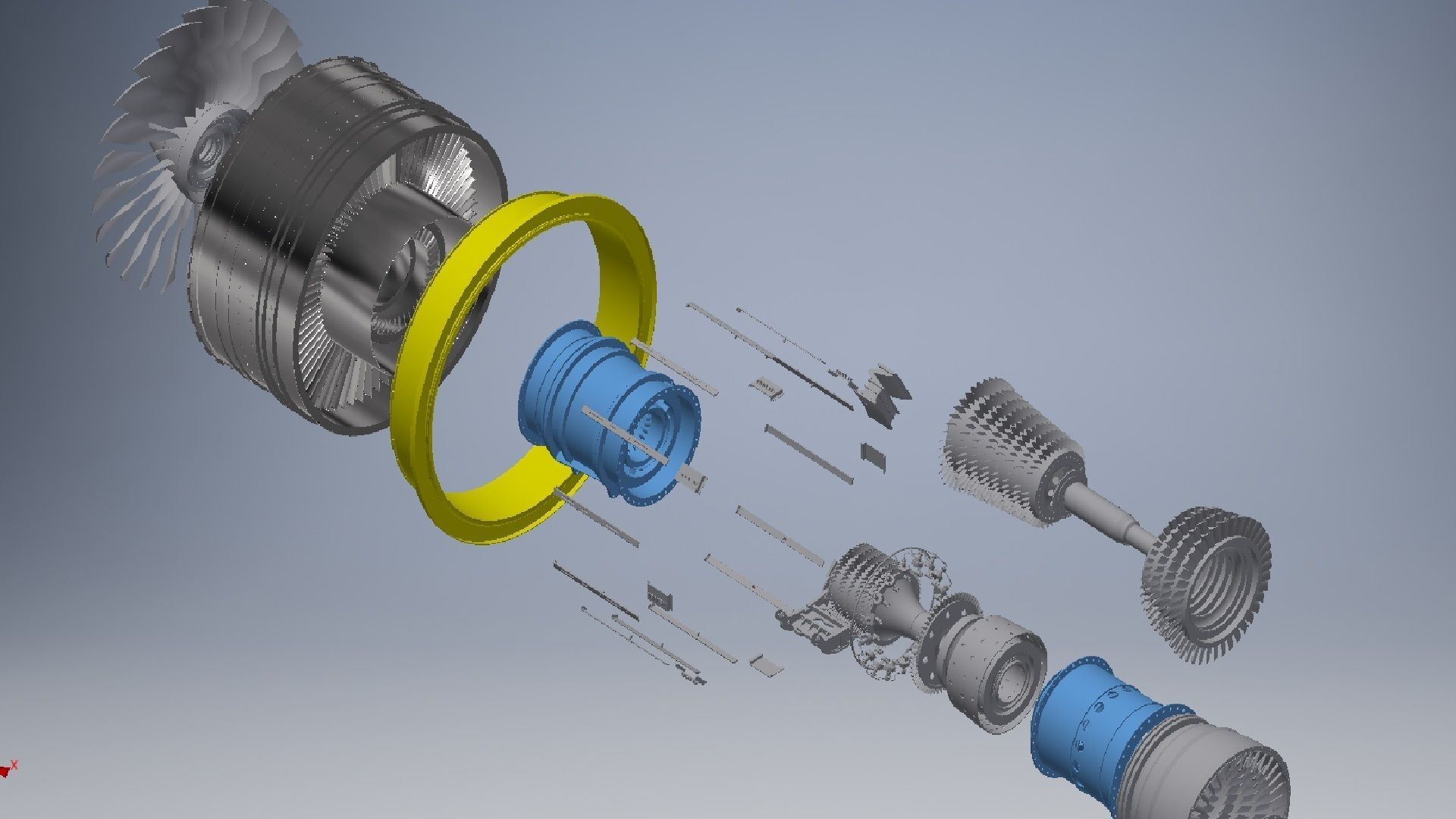 Jet Engine Assembly 3D model | CGTrader