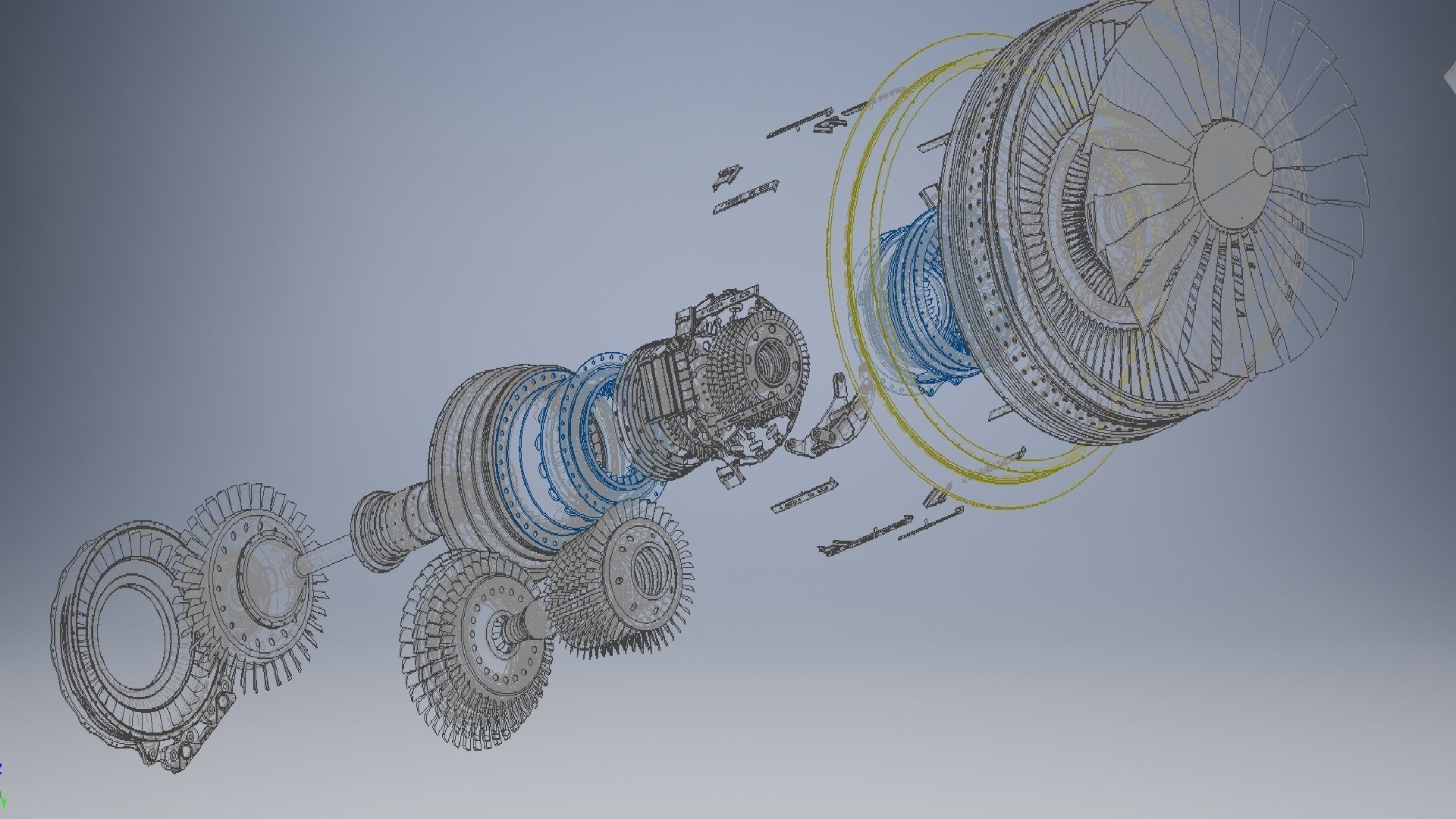 Jet Engine Assembly 3D model | CGTrader