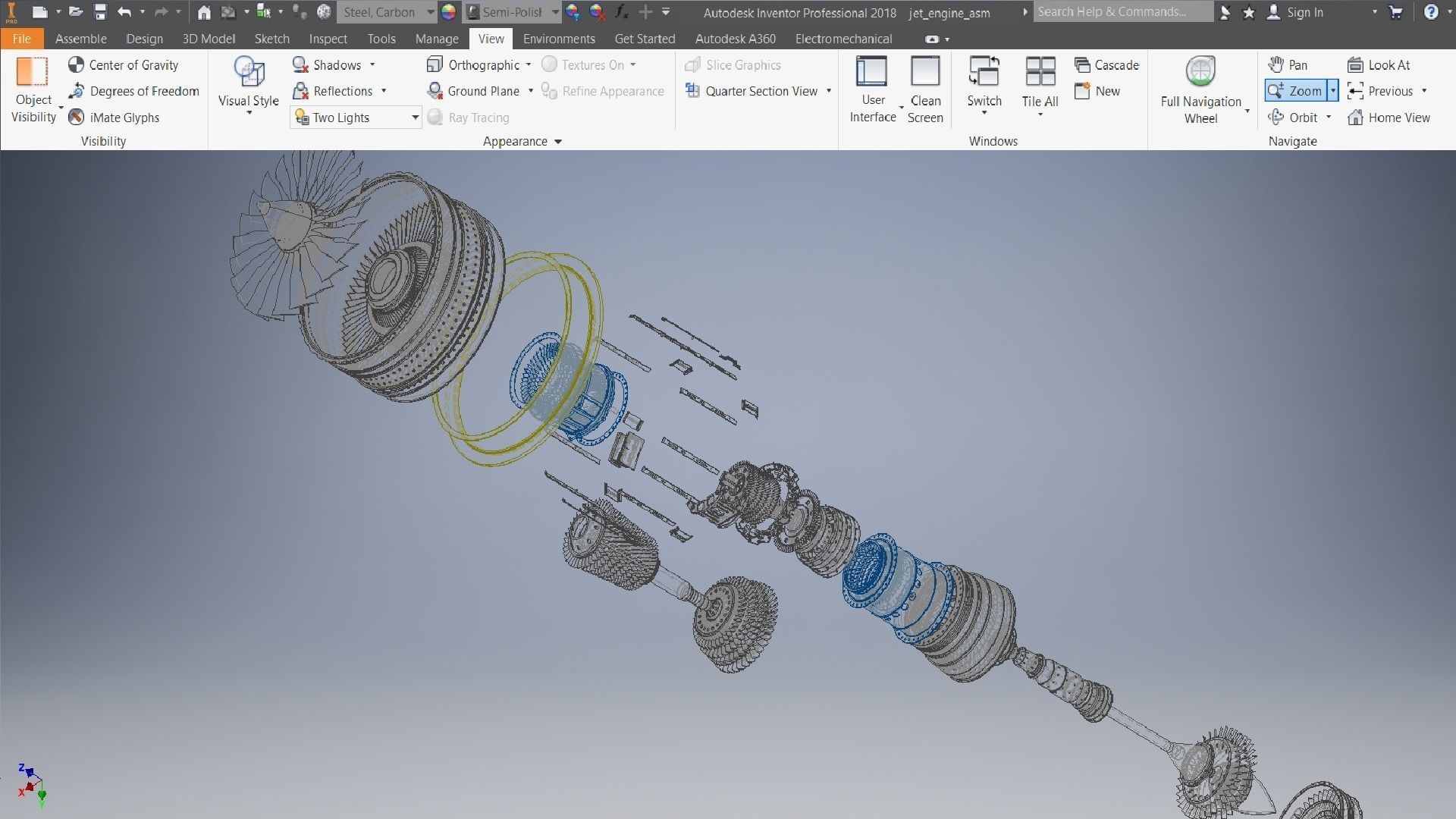 Jet Engine Assembly 3D model | CGTrader