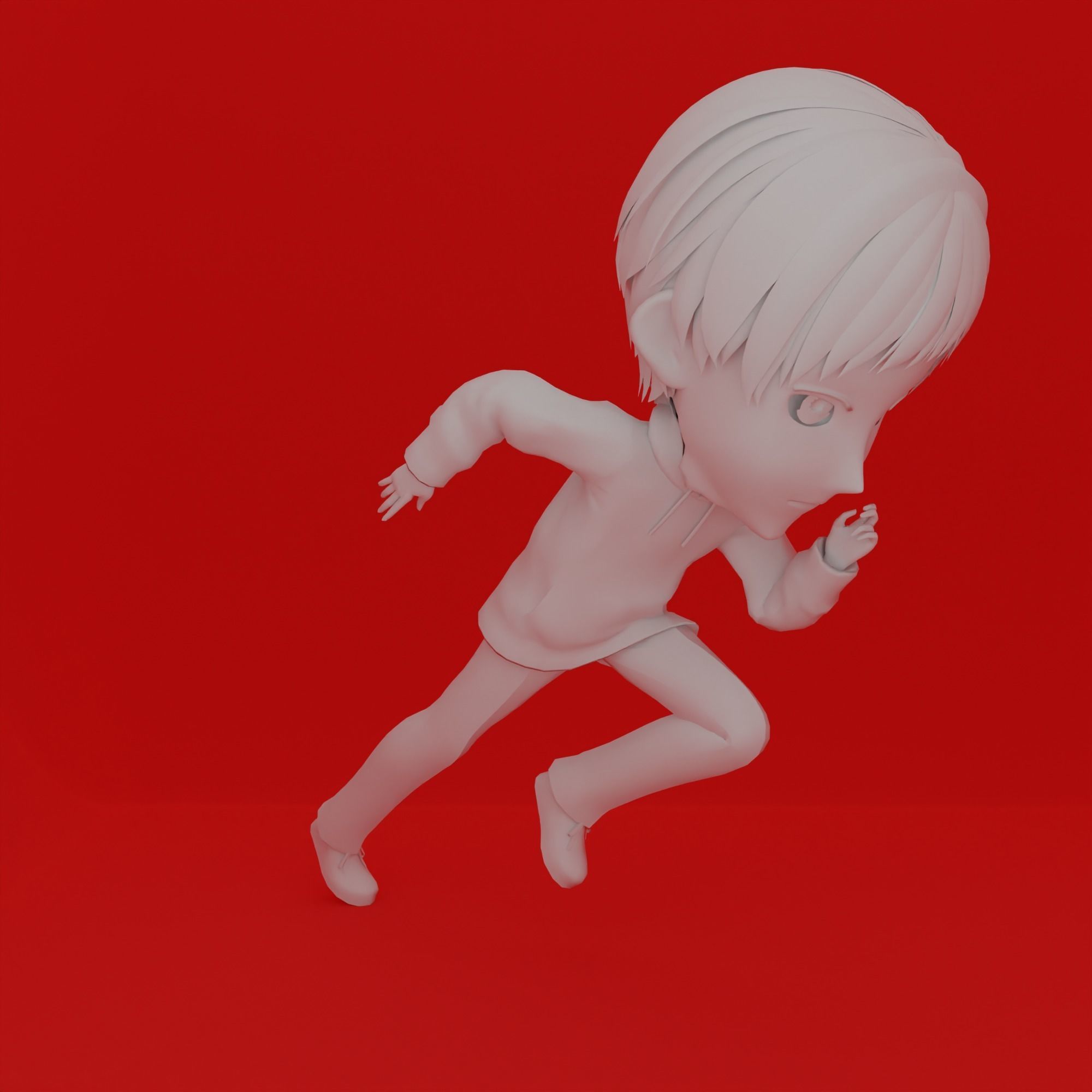 Cartoon Character Boy Run Pose 3D model 3D printable | CGTrader