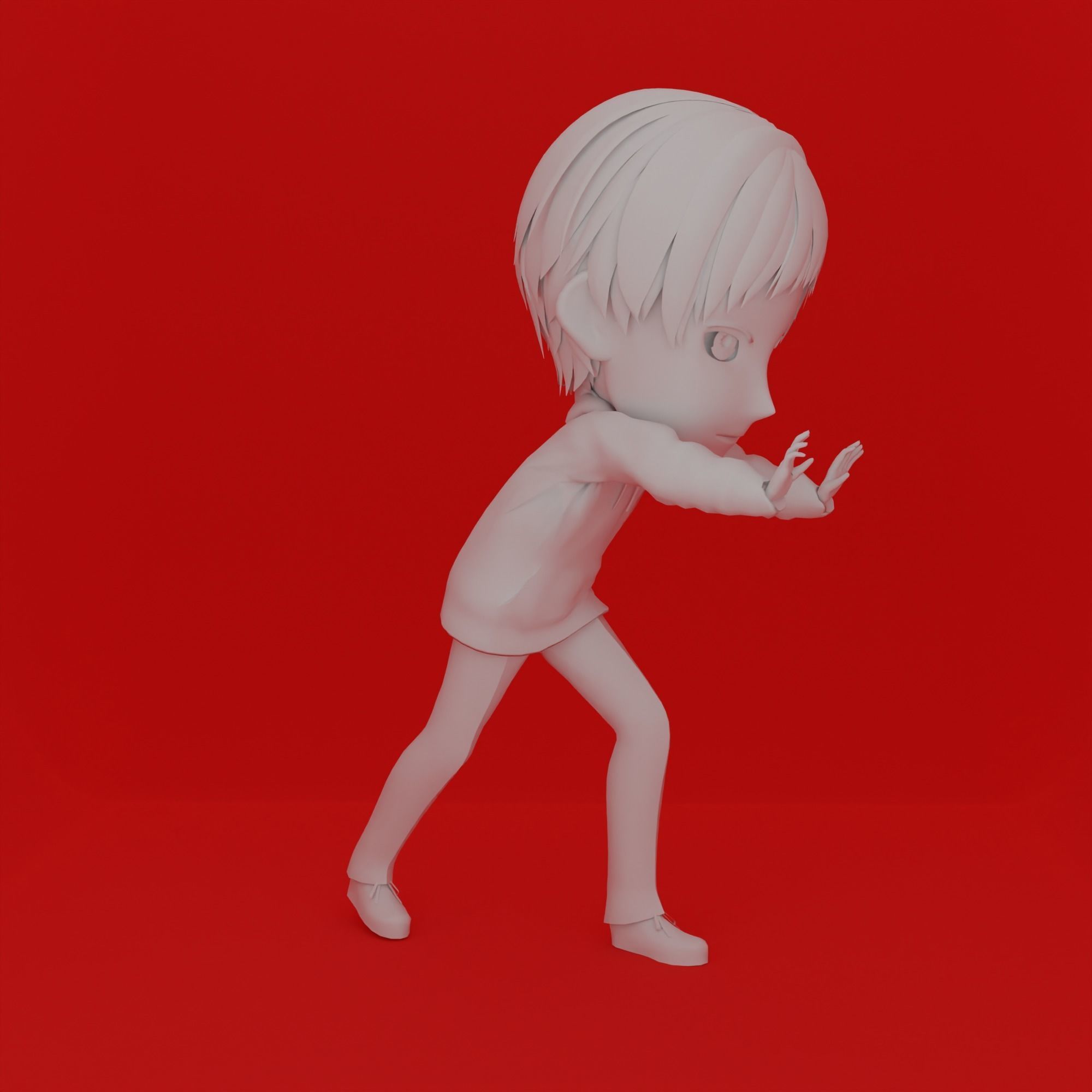CARTOON CHARACTER BOY STOP POSE 3D model 3D printable | CGTrader
