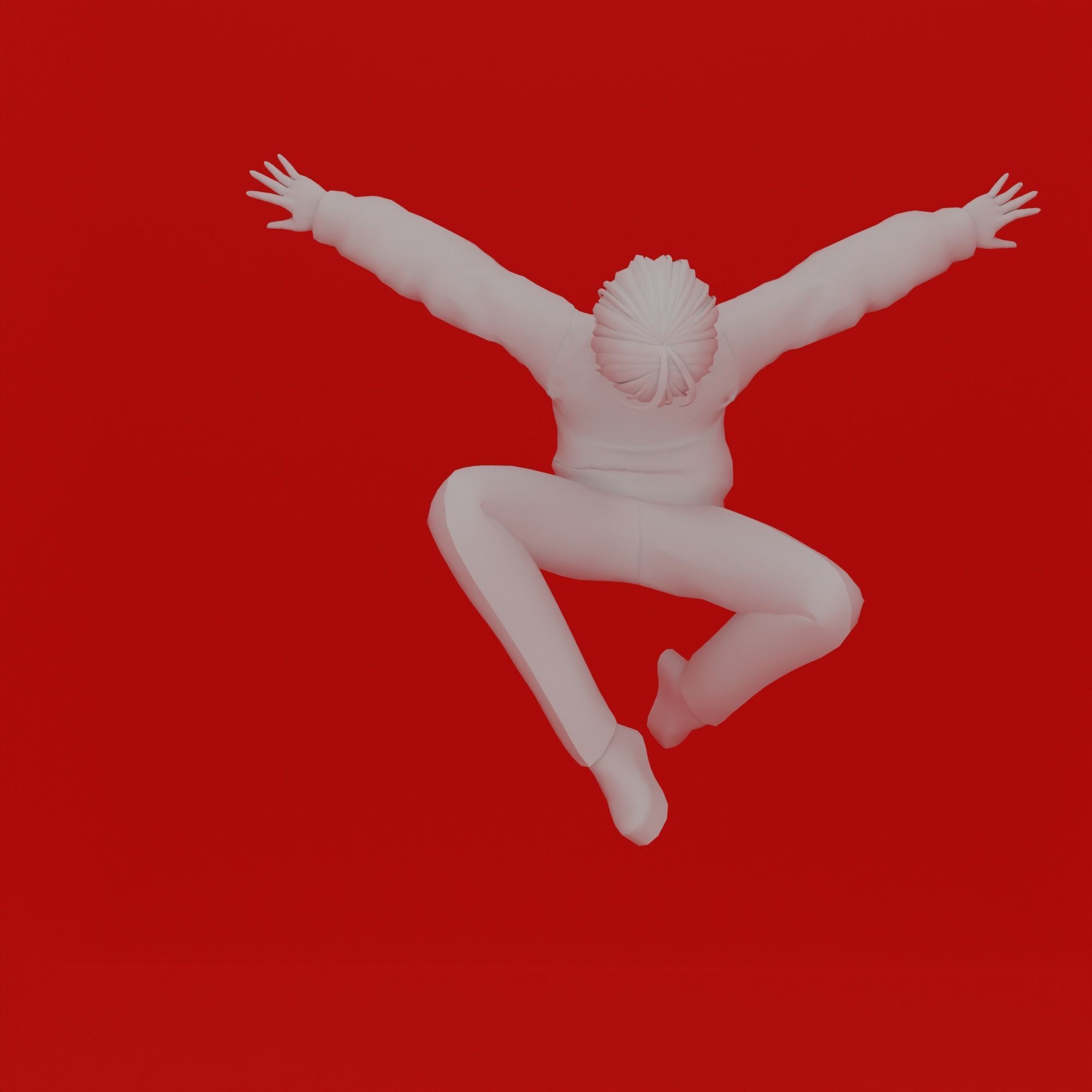 Cartoon Man Jump Pose 3D model 3D printable | CGTrader