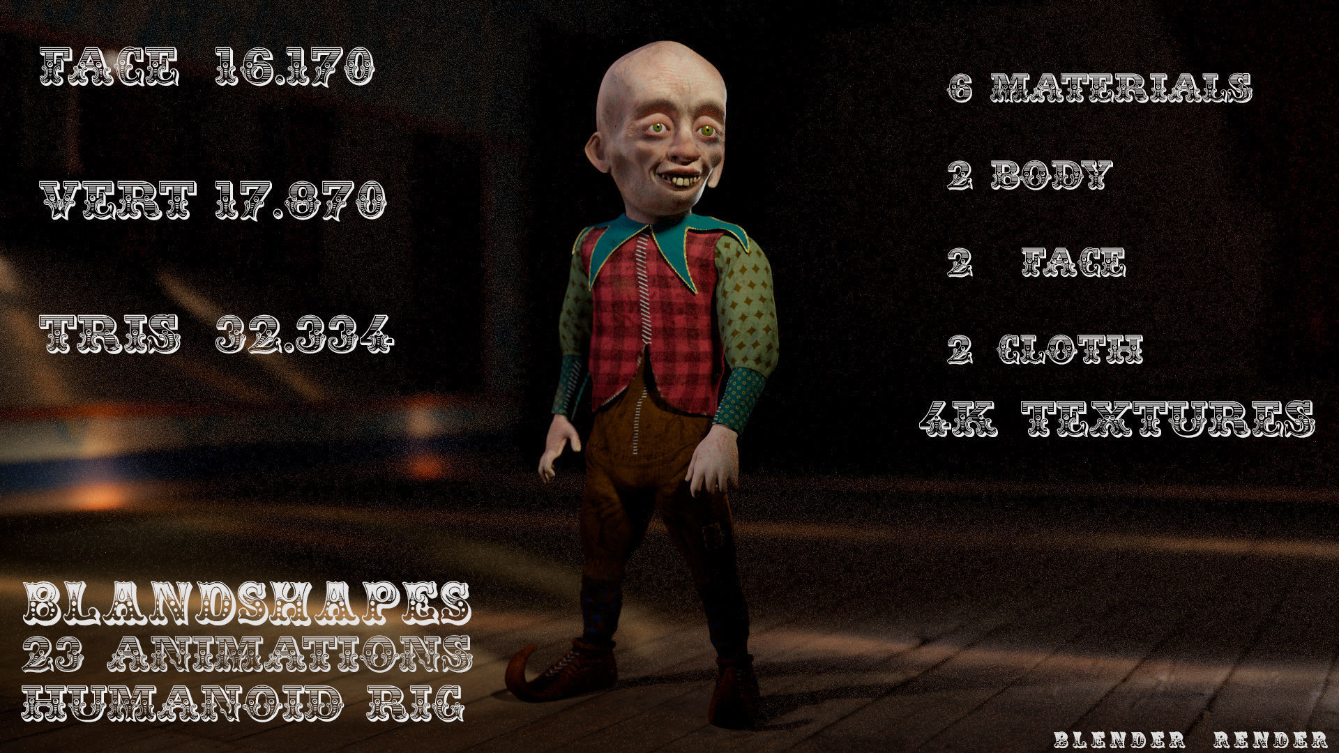 3D model The The Ugly Boy game character for Horror and Fantasy games ...