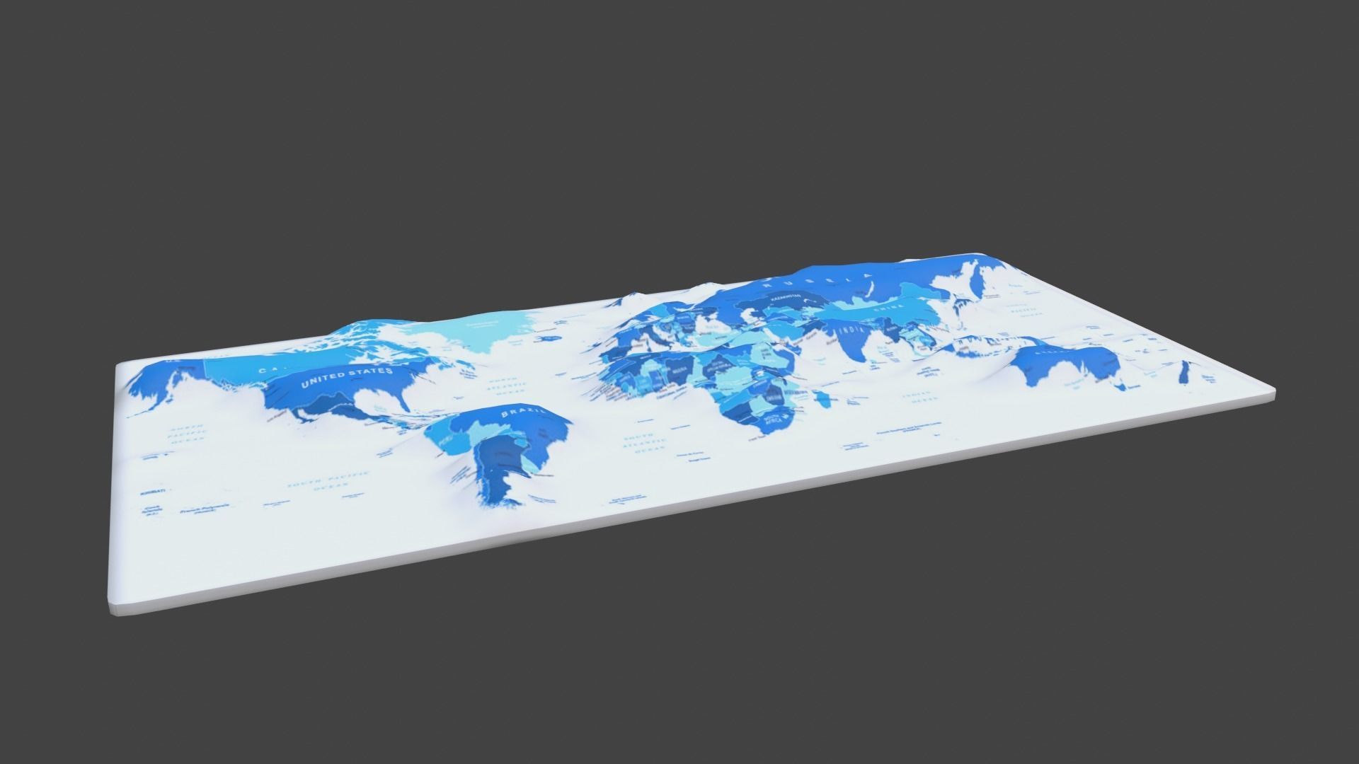 World map 3D model 3D printable | CGTrader