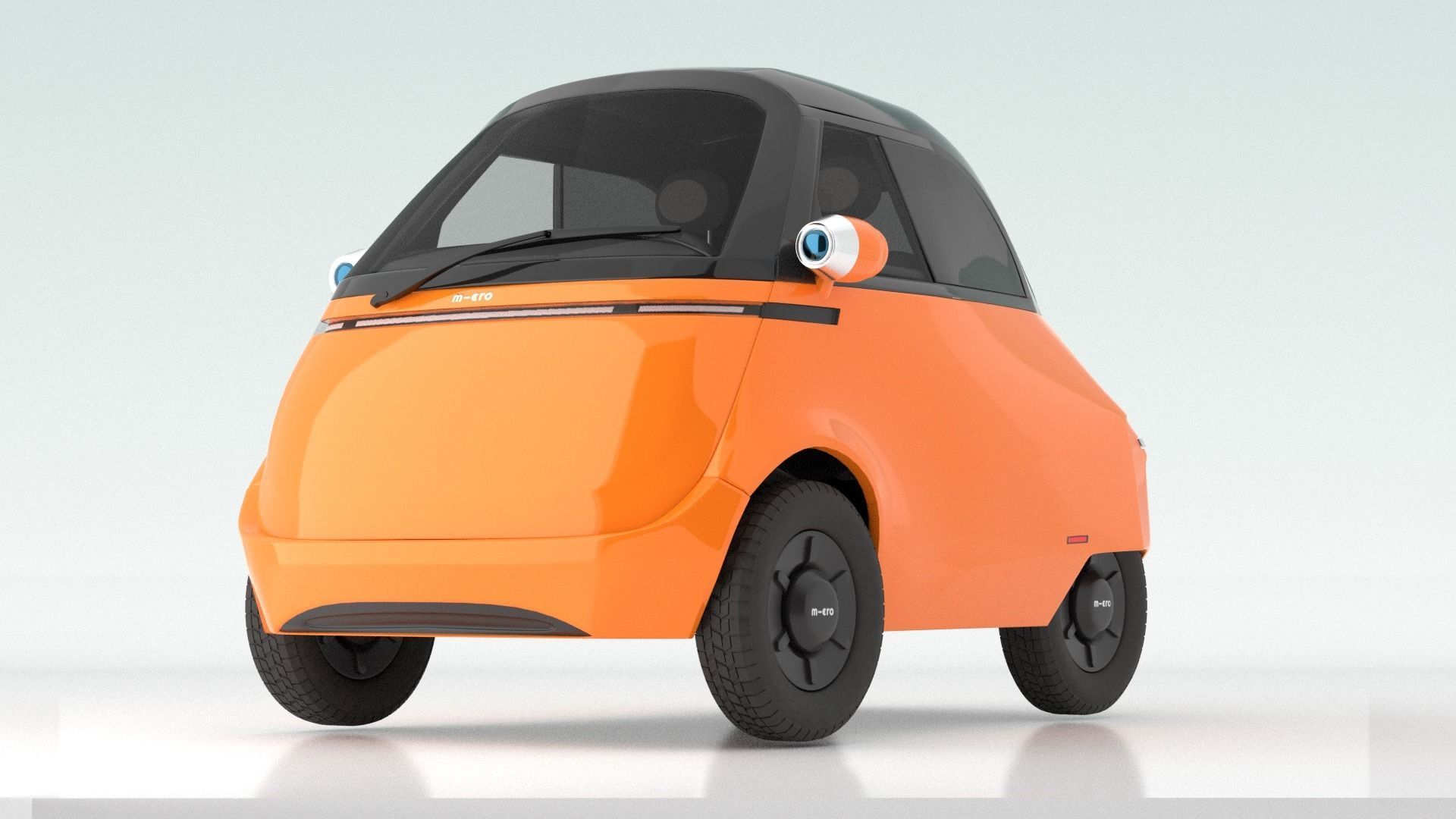 Microlino electric scooter car Orange 3D model | CGTrader