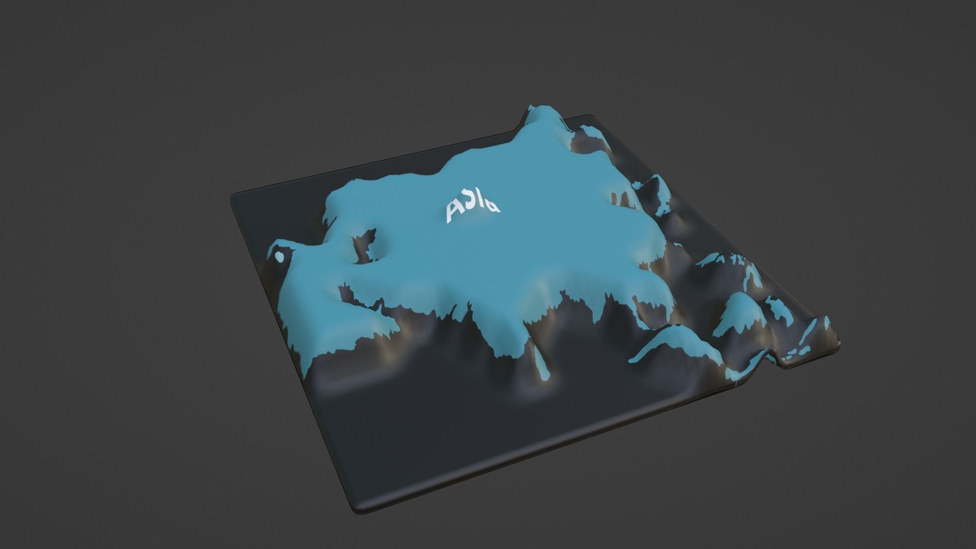 Asia Map 3D model 3D printable | CGTrader