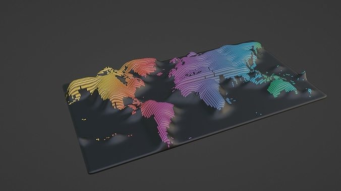 World Map 3D model 3D printable | CGTrader