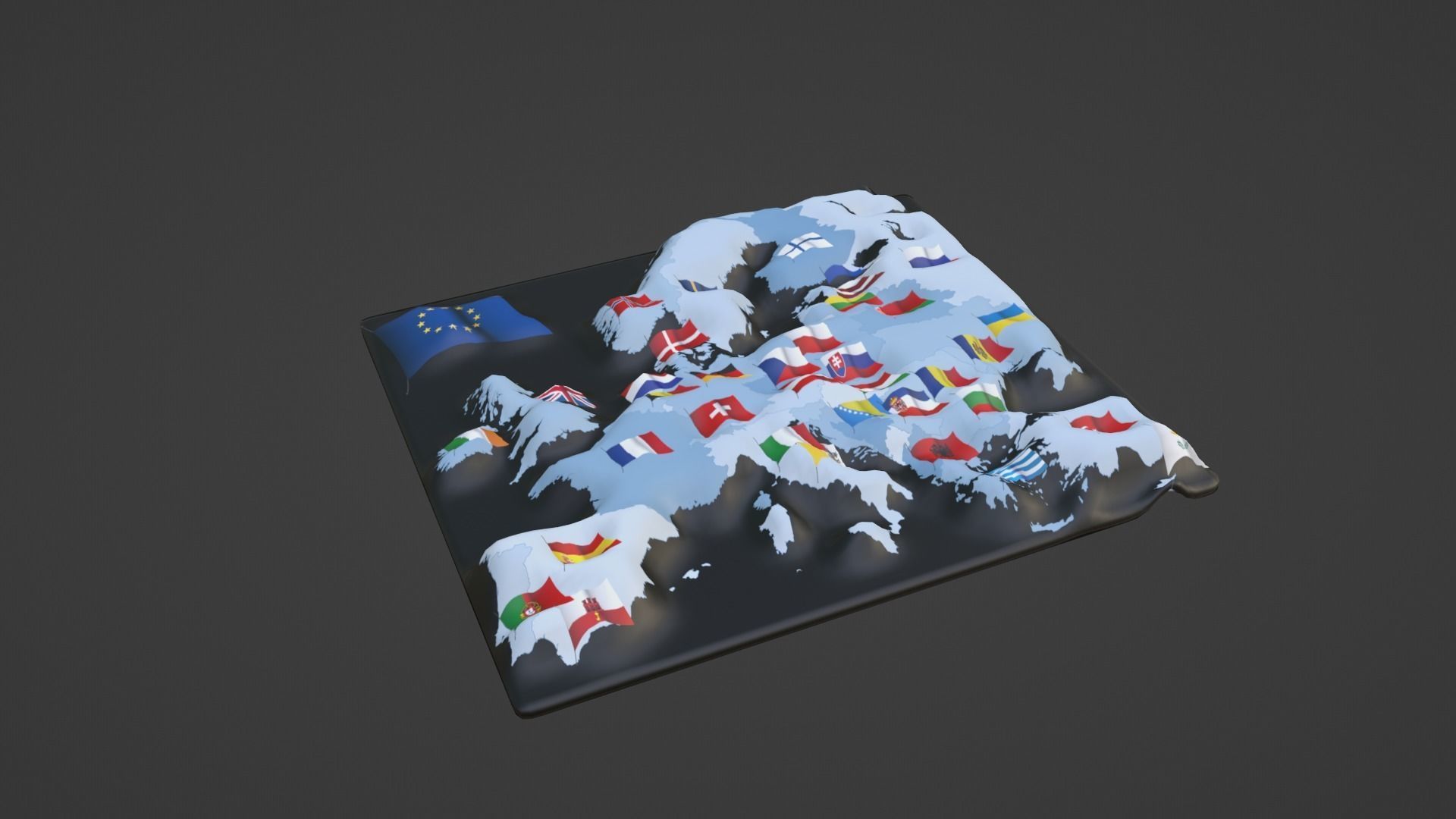Europe Map 3D model 3D printable | CGTrader
