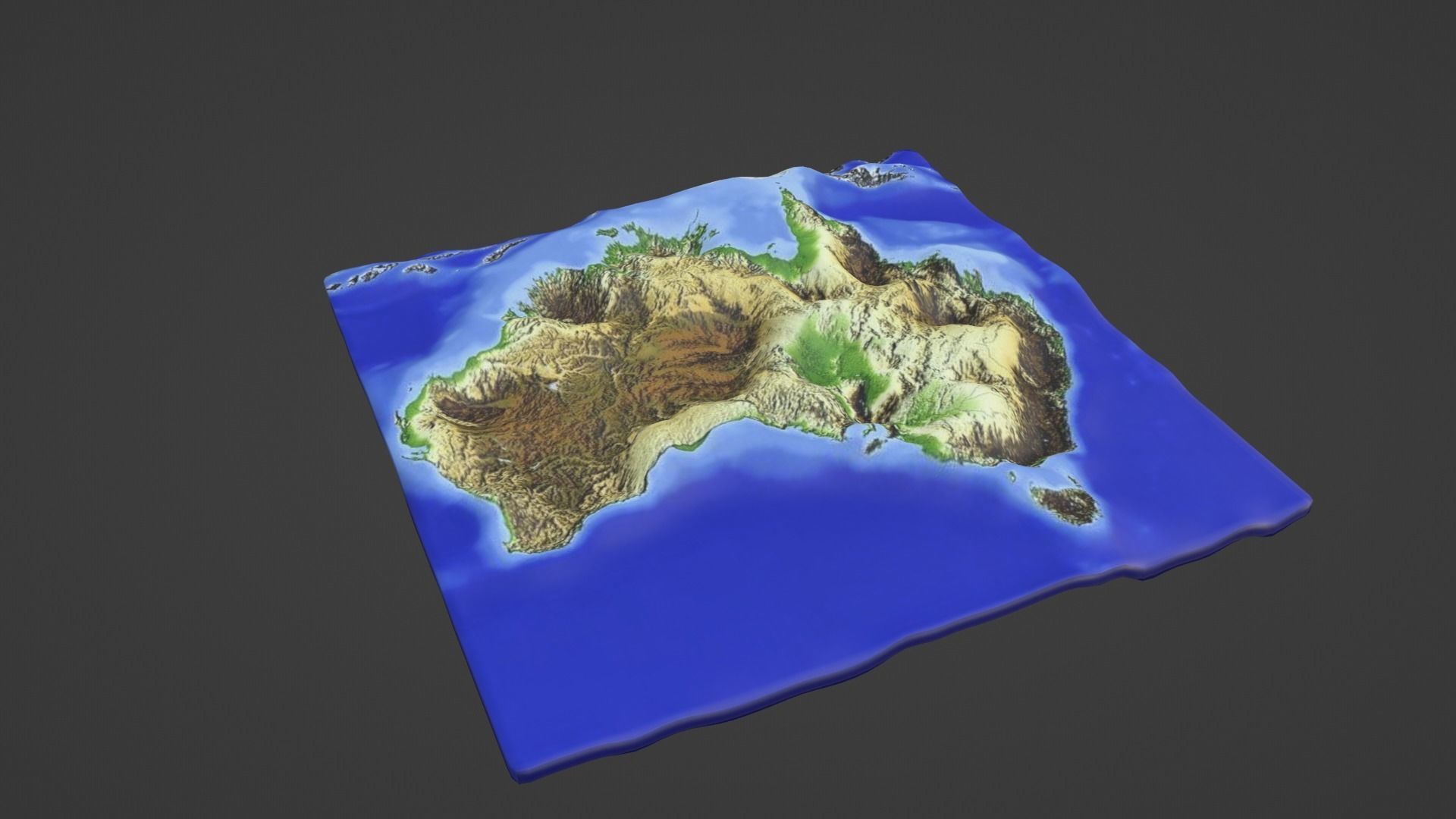 Australia Map 3D model 3D printable | CGTrader
