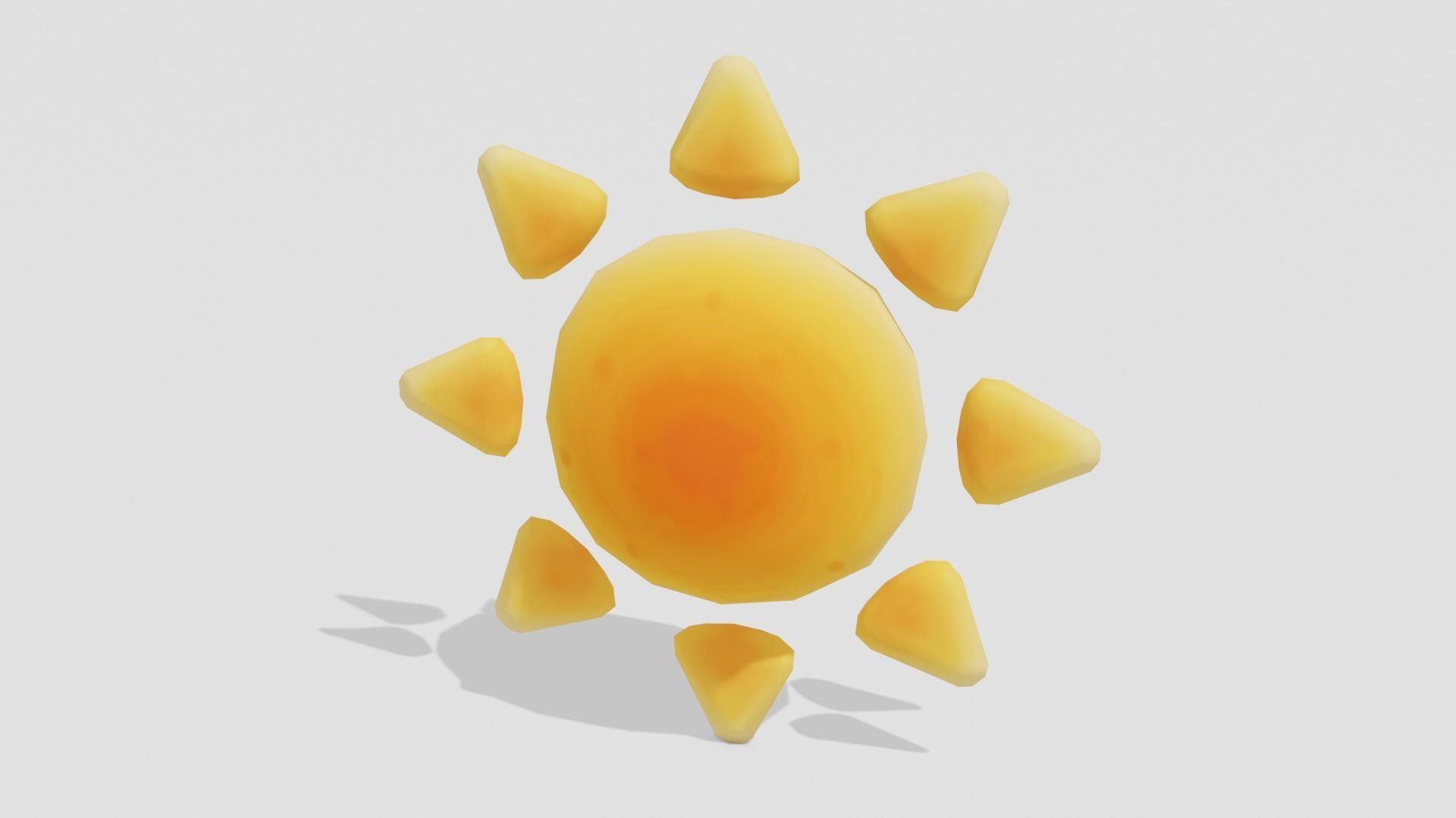 Sun Simple - Hand Painted free 3D model | CGTrader