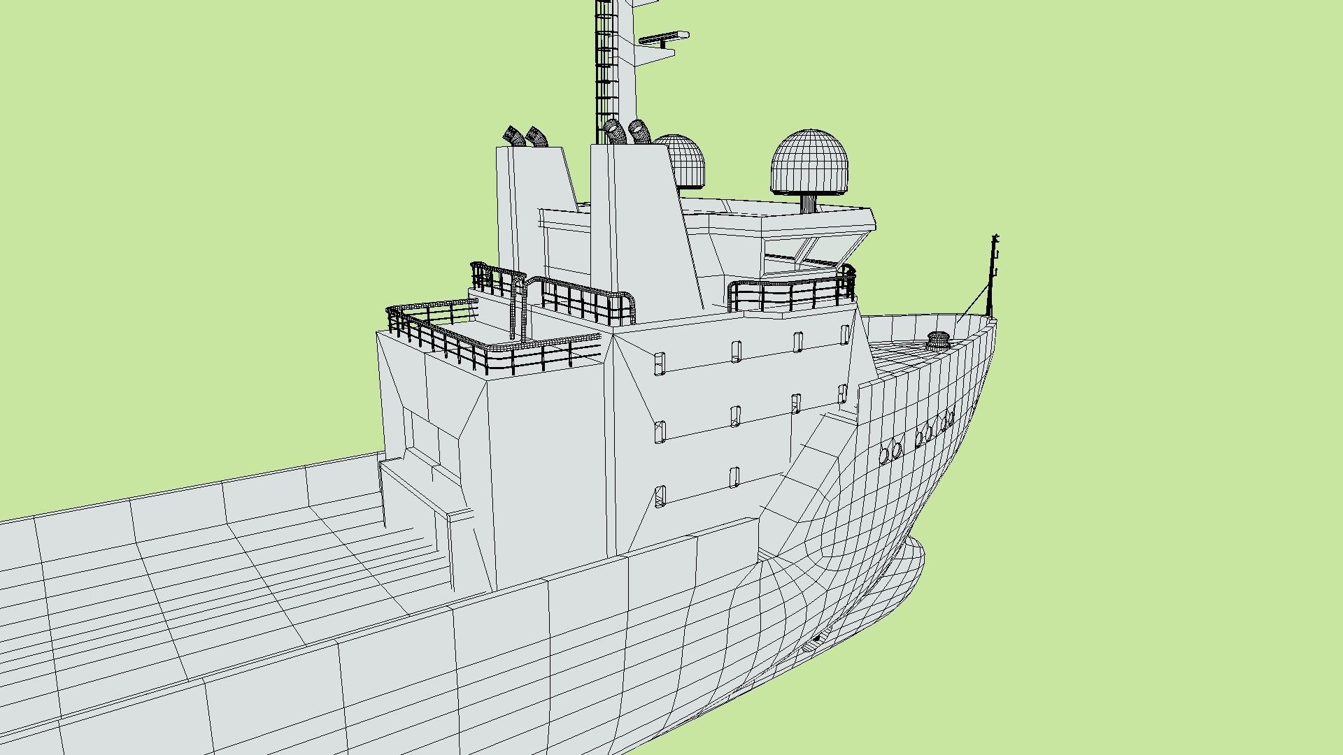 3D model Low Poly Marine Supply Vessel Ship Model 2 VR / AR / low-poly ...