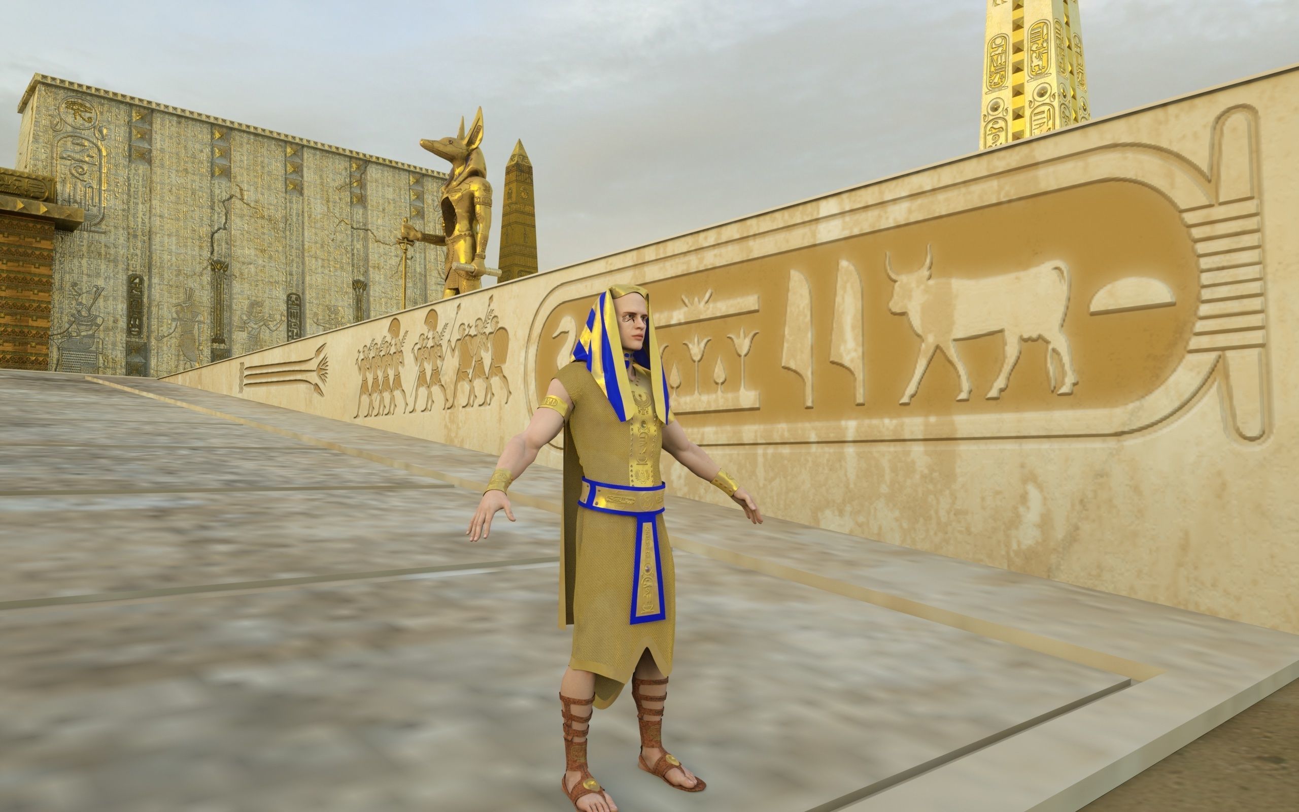 Ancient Egypt Temple 3d Model 3D model | CGTrader