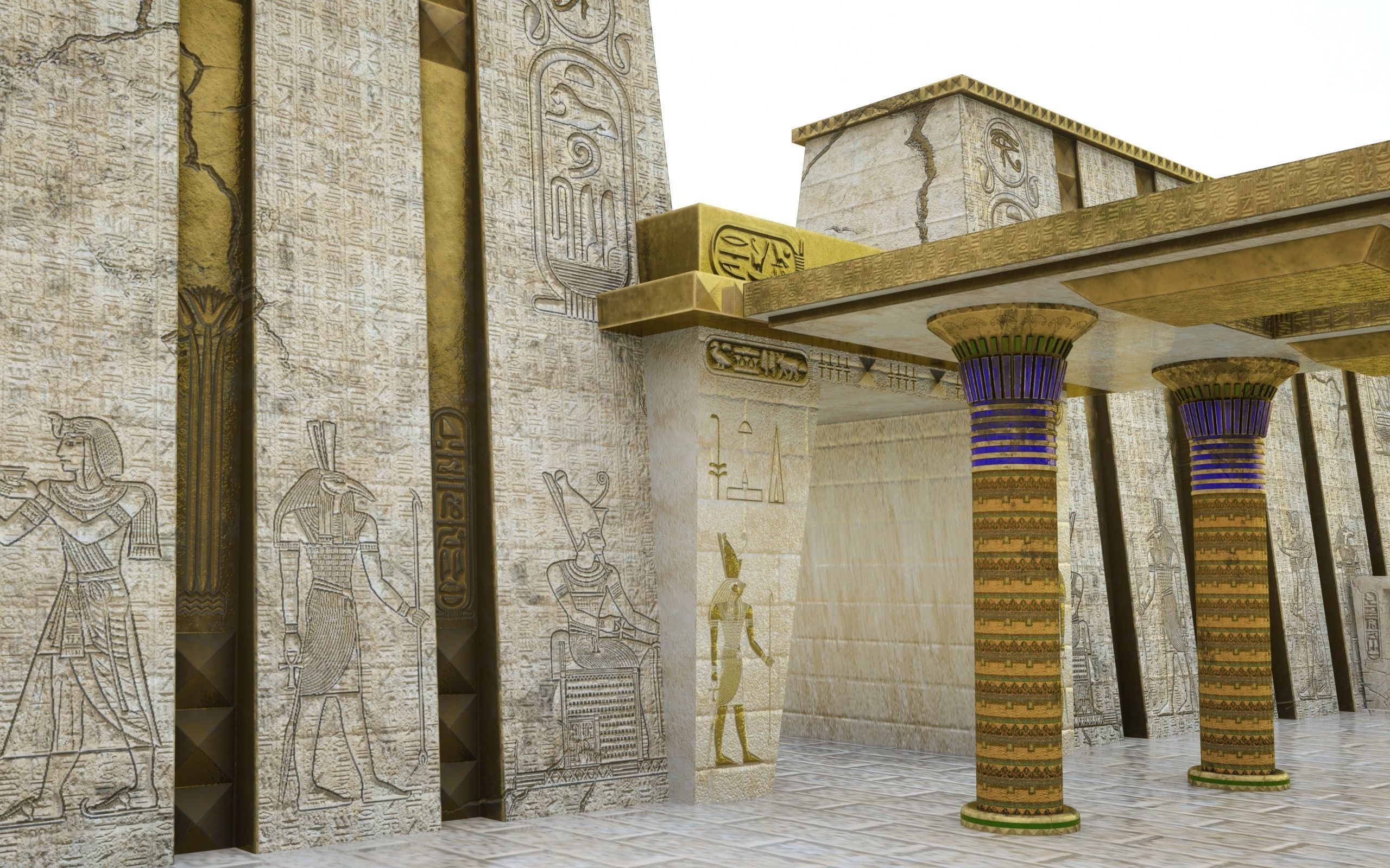 Ancient Egypt Temple 3d Model 3D model | CGTrader