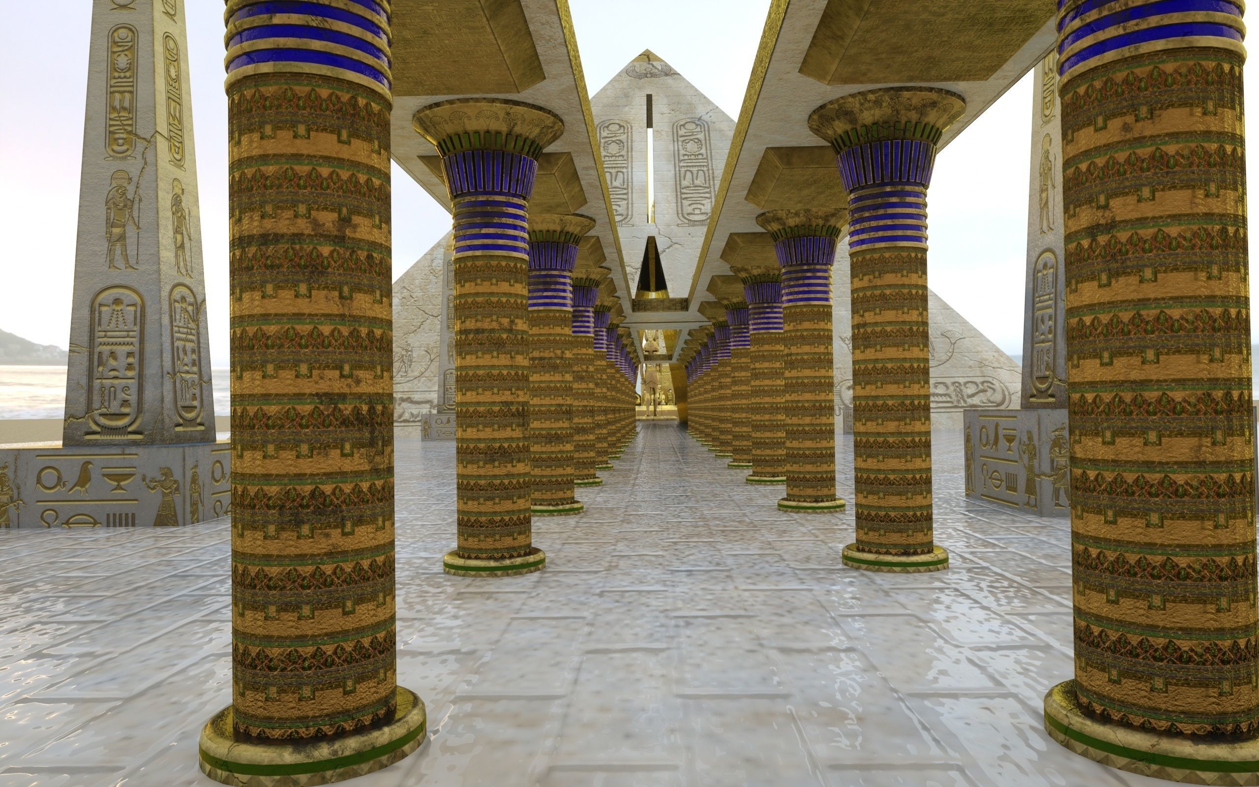 Ancient Egypt Temple 3d Model 3D model | CGTrader
