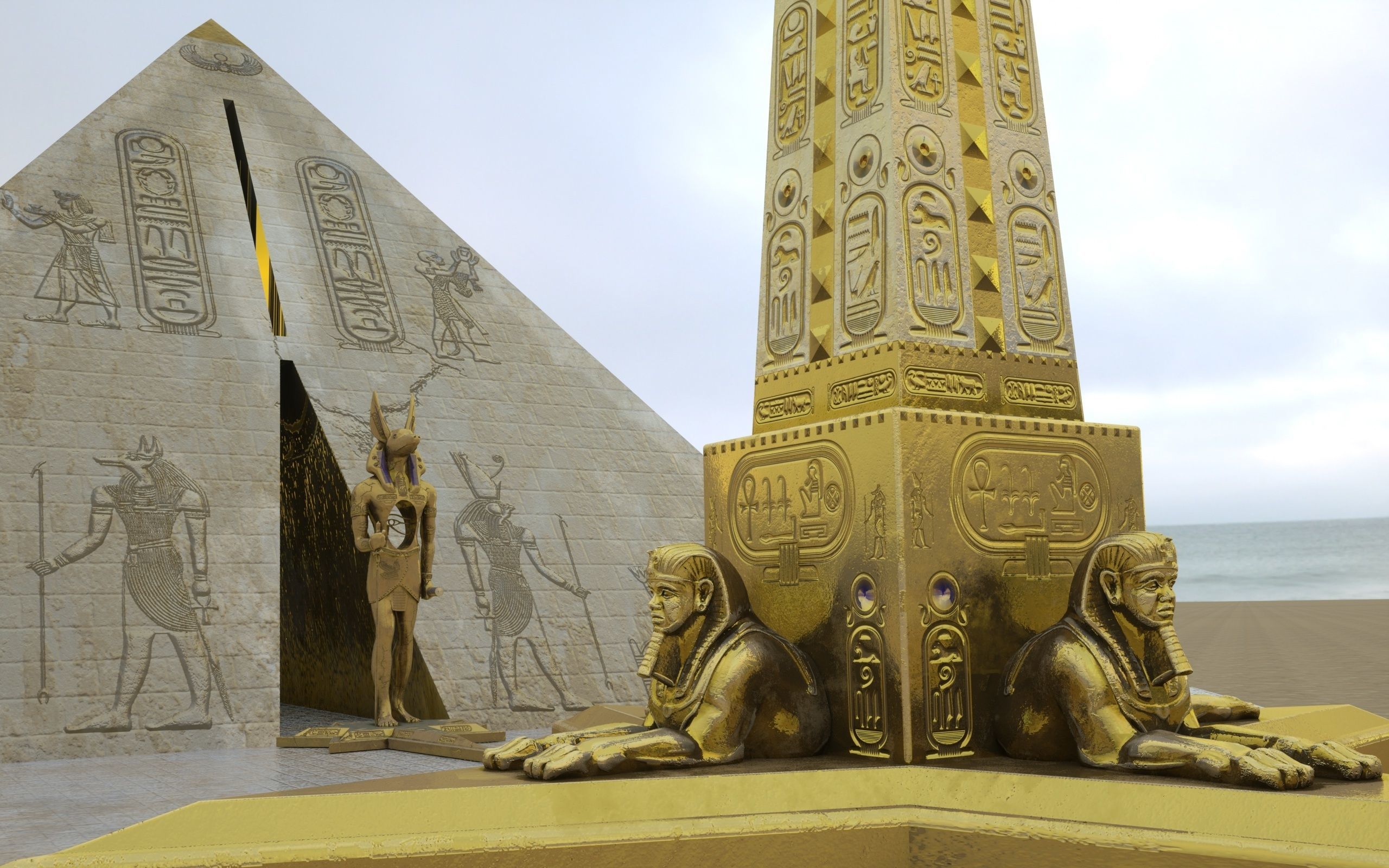 Ancient Egypt Temple 3d Model 3D model | CGTrader