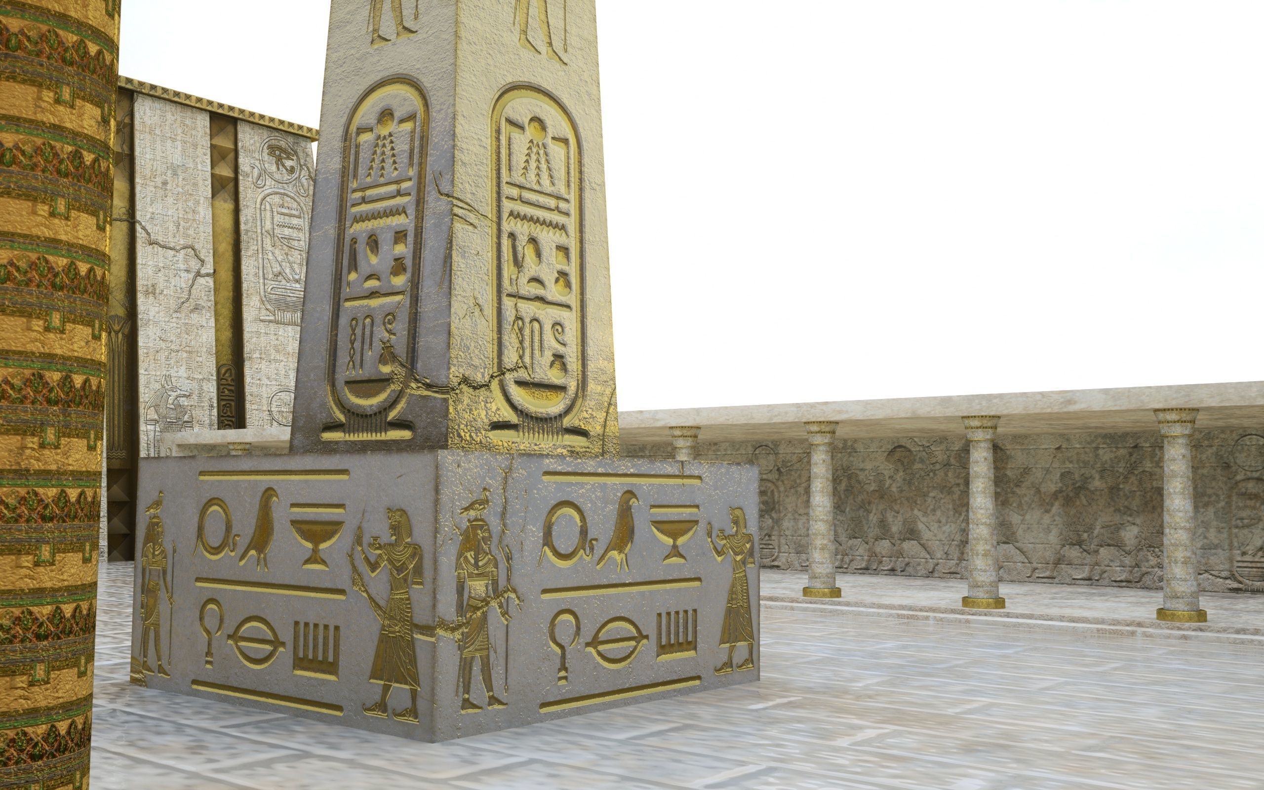 Ancient Egypt Temple 3d Model 3D model | CGTrader
