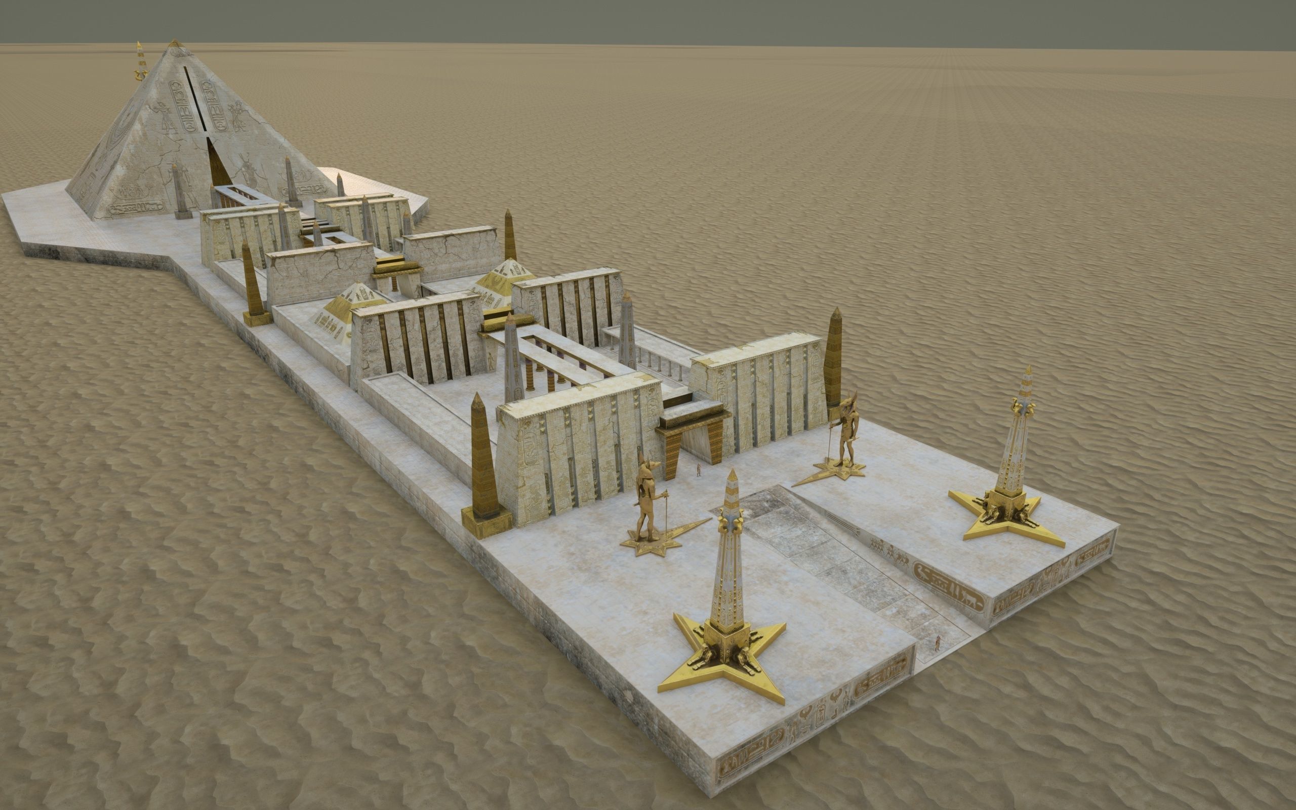 Ancient Egypt Temple 3d Model 3D model | CGTrader