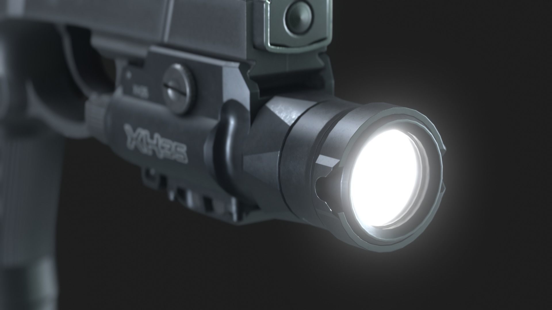 3D model Norinco QSZ-92G 9mm Handgun and SureFire XH35 VR / AR / low ...