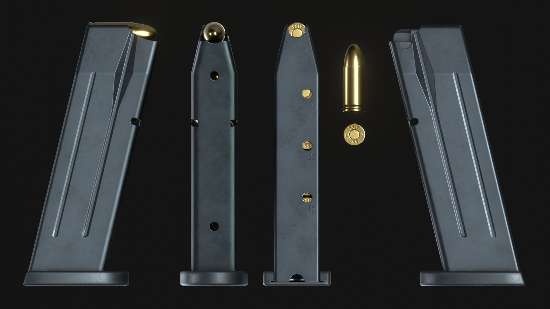 3D model Norinco QSZ-92G 9mm Handgun and SureFire XH35 VR / AR / low ...