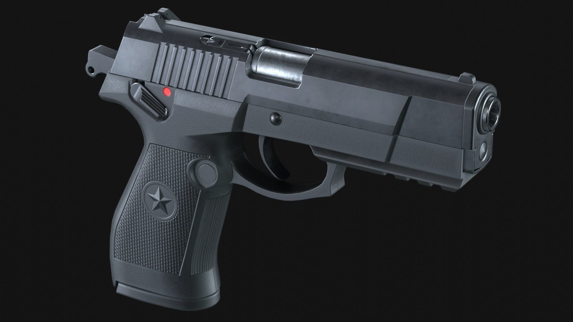 3D model Norinco QSZ-92G 9mm Handgun and SureFire XH35 VR / AR / low-poly | CGTrader