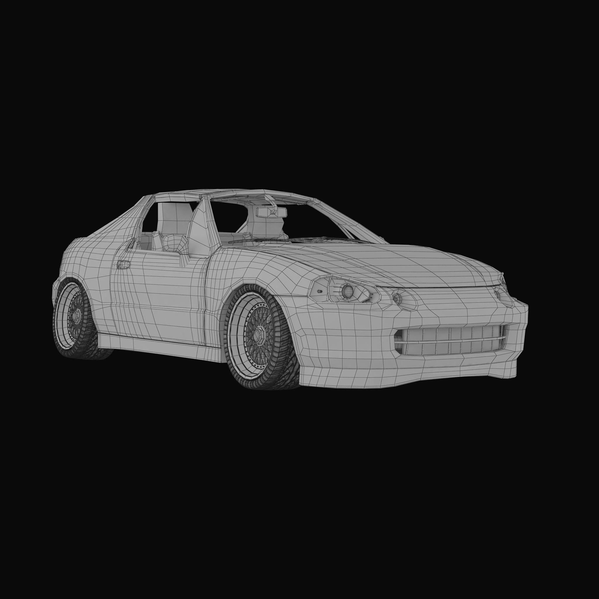 3D model Honda Del Sol Rigged VR / AR / low-poly | CGTrader