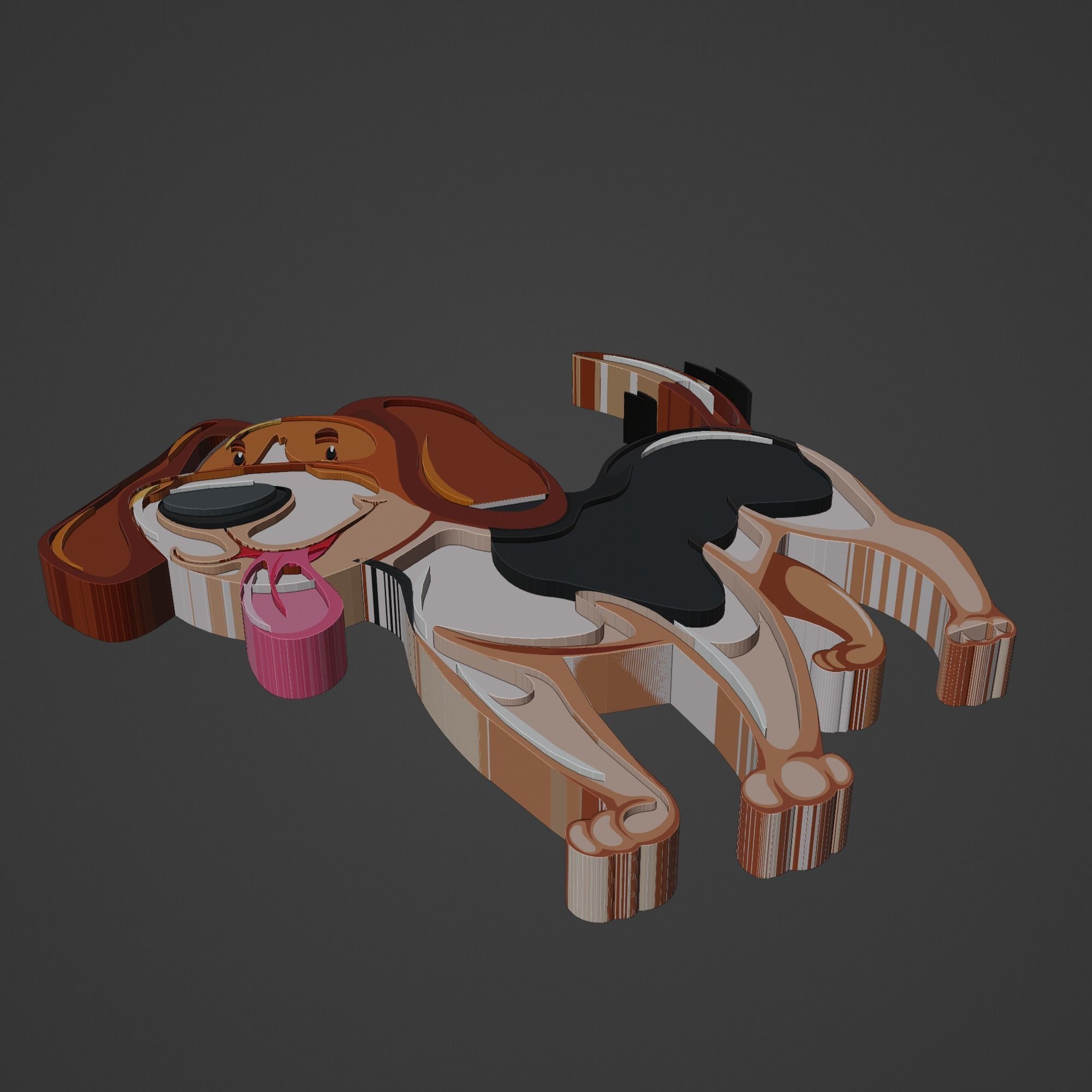 Dog animal cartoon 3D model 3D printable | CGTrader