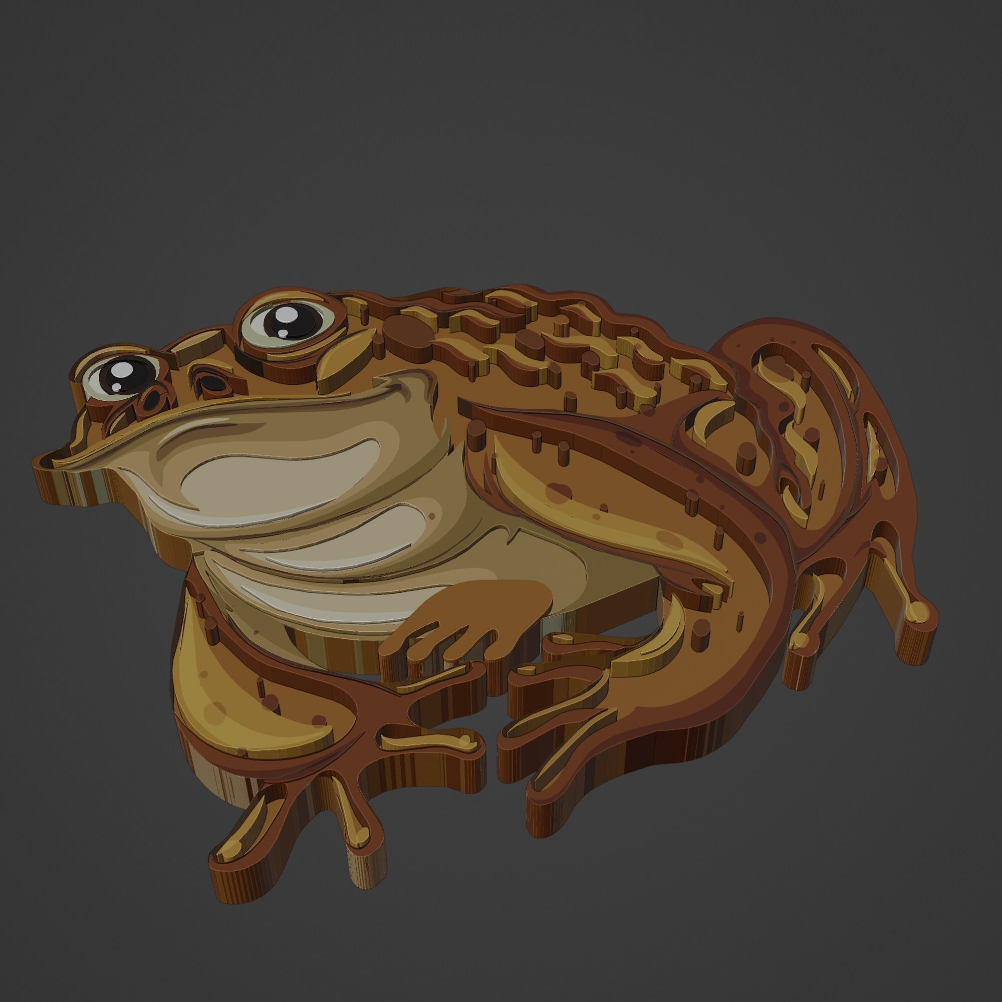 frog animal cartoon 3D model 3D printable | CGTrader