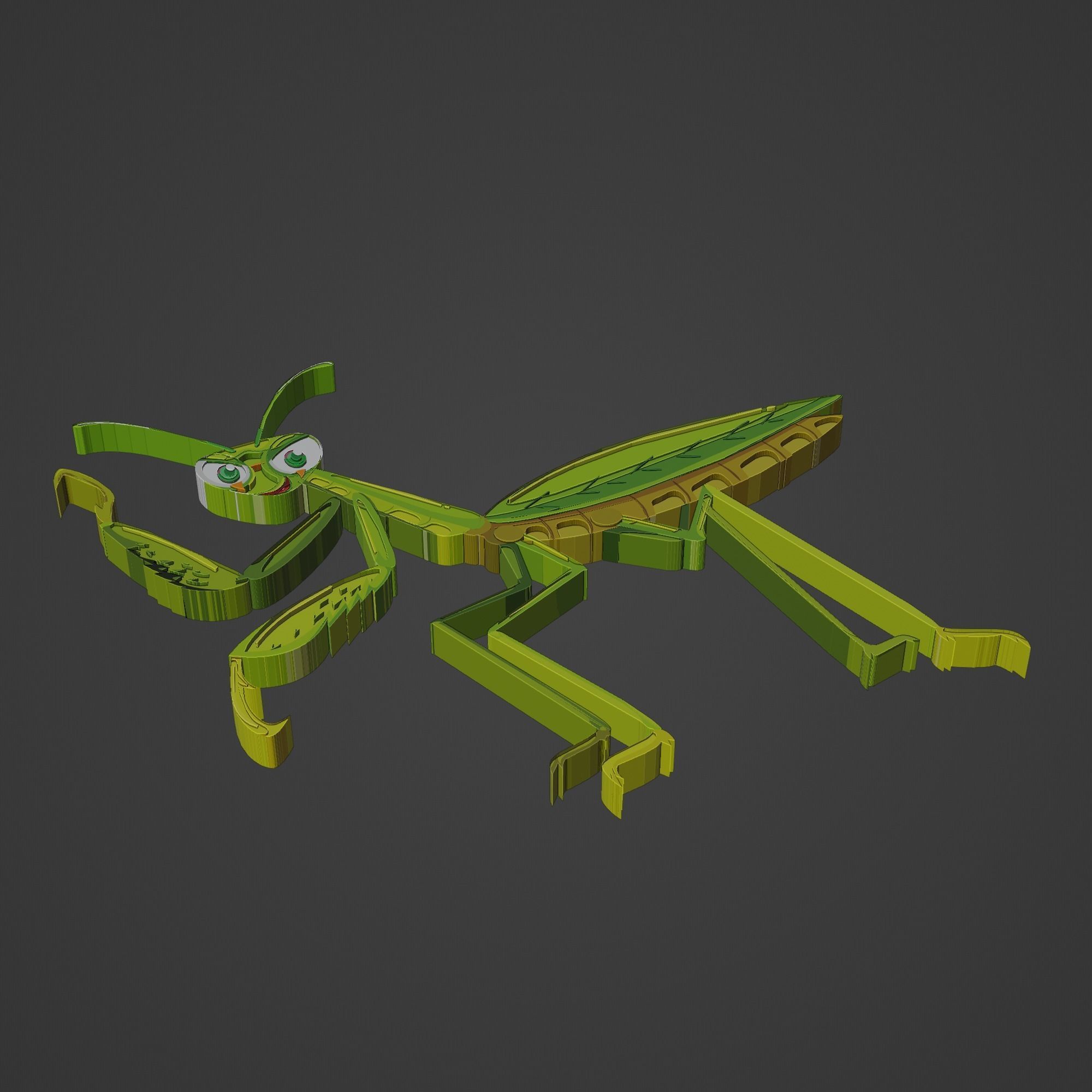 Mantis animal cartoon 3D model 3D printable | CGTrader