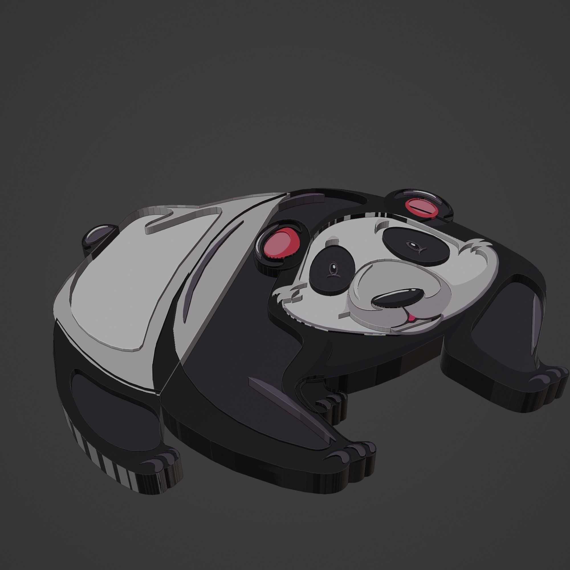 panda animal cartoon 3D model 3D printable | CGTrader
