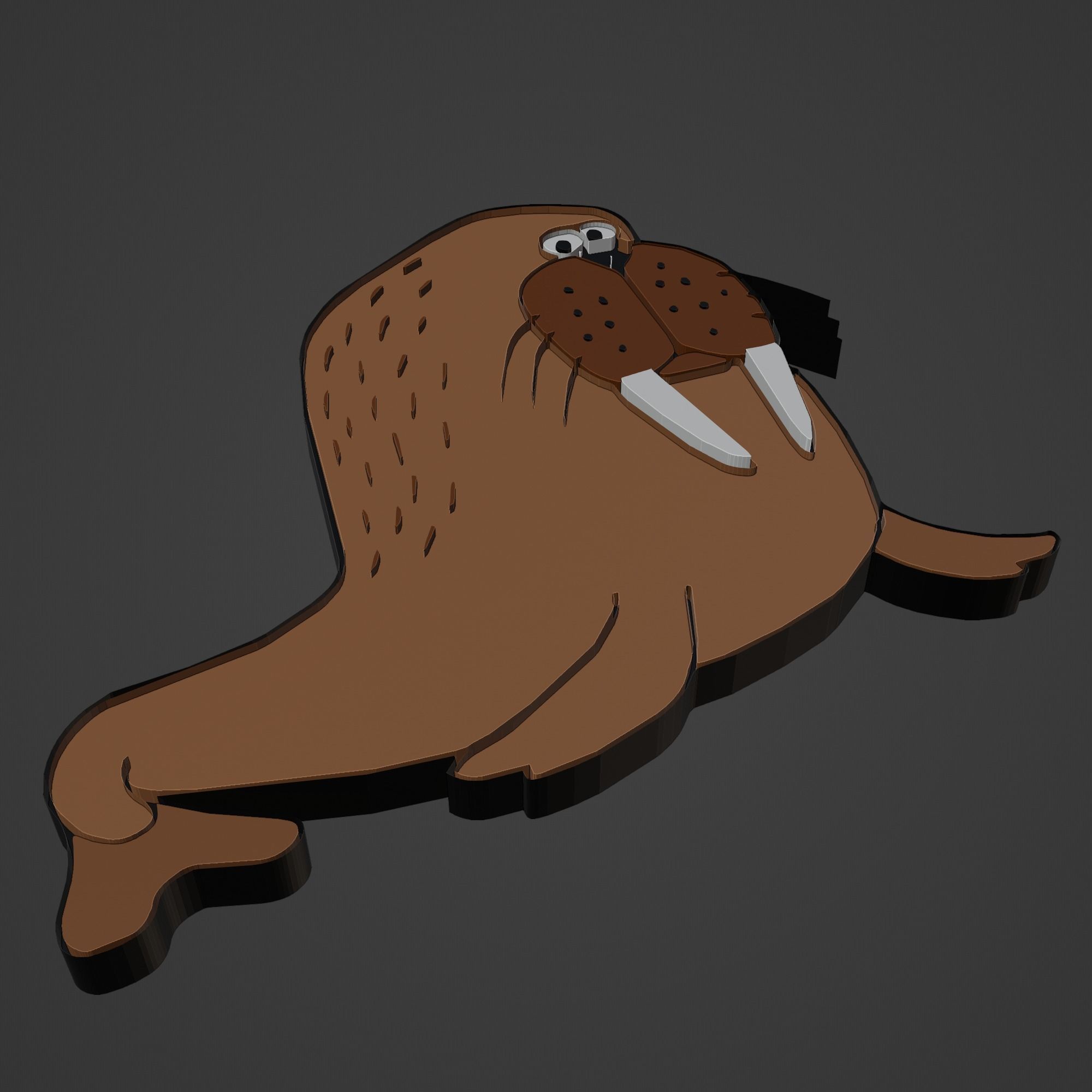 monk seal animal cartoon 3D model 3D printable | CGTrader
