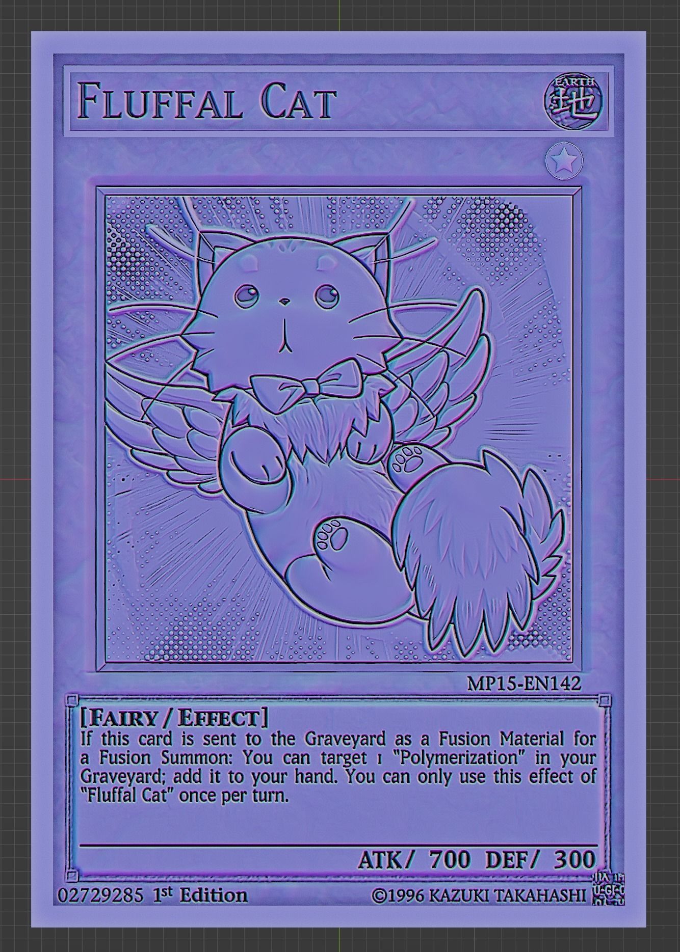 fluffal cat - yugioh free 3D model 3D printable | CGTrader