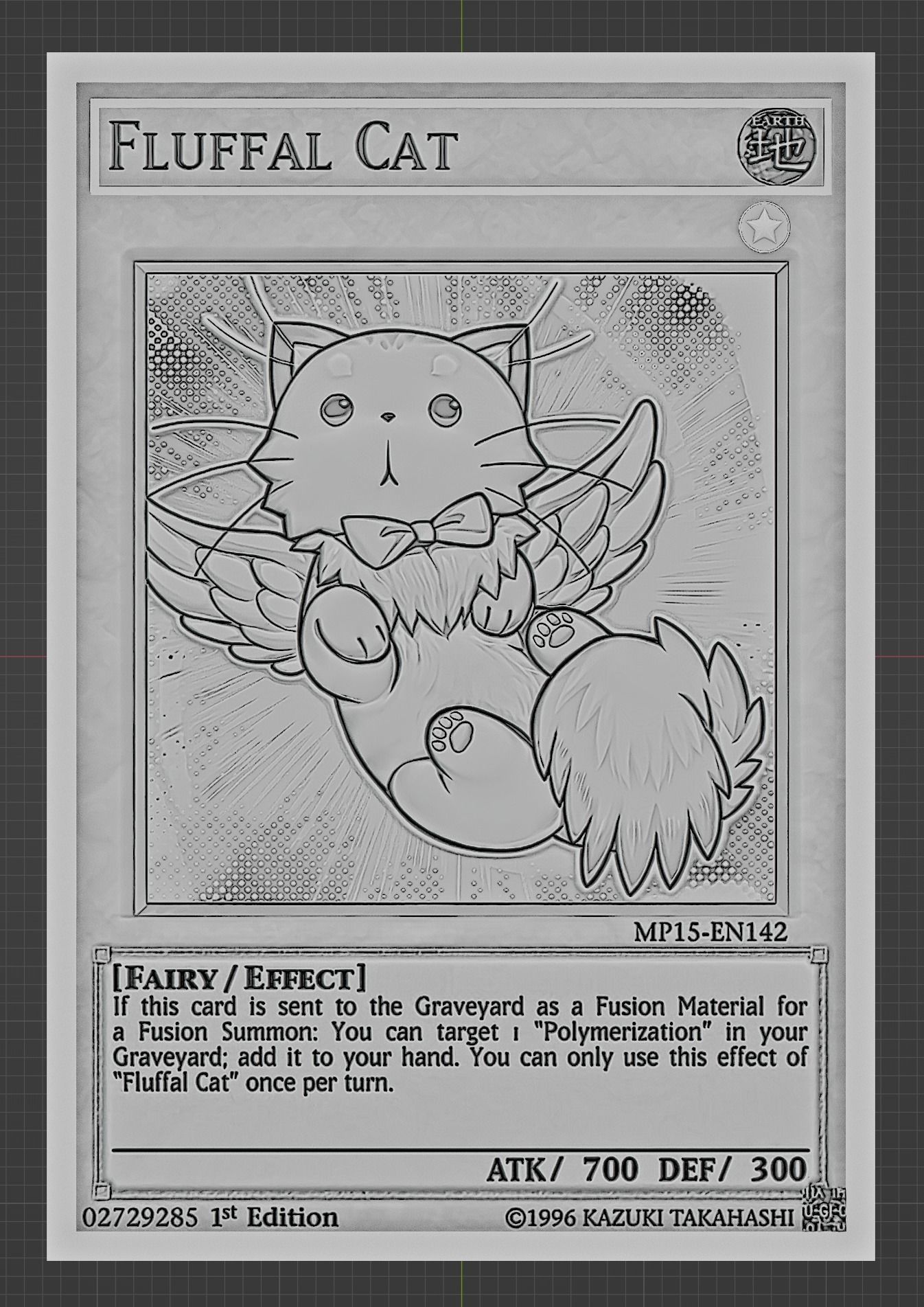 fluffal cat - yugioh free 3D model 3D printable | CGTrader