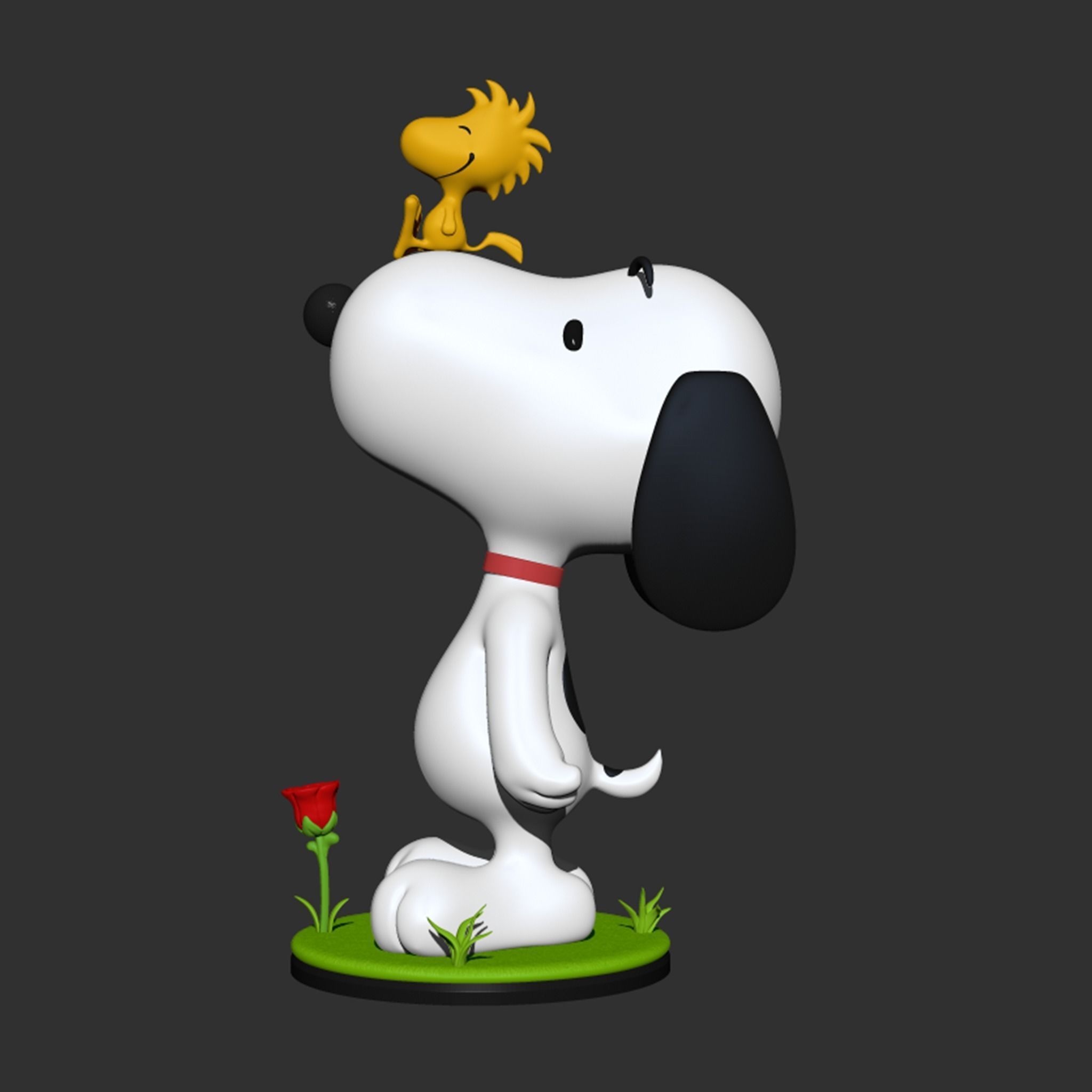 Snoopy and Woodstock 3D model 3D printable | CGTrader