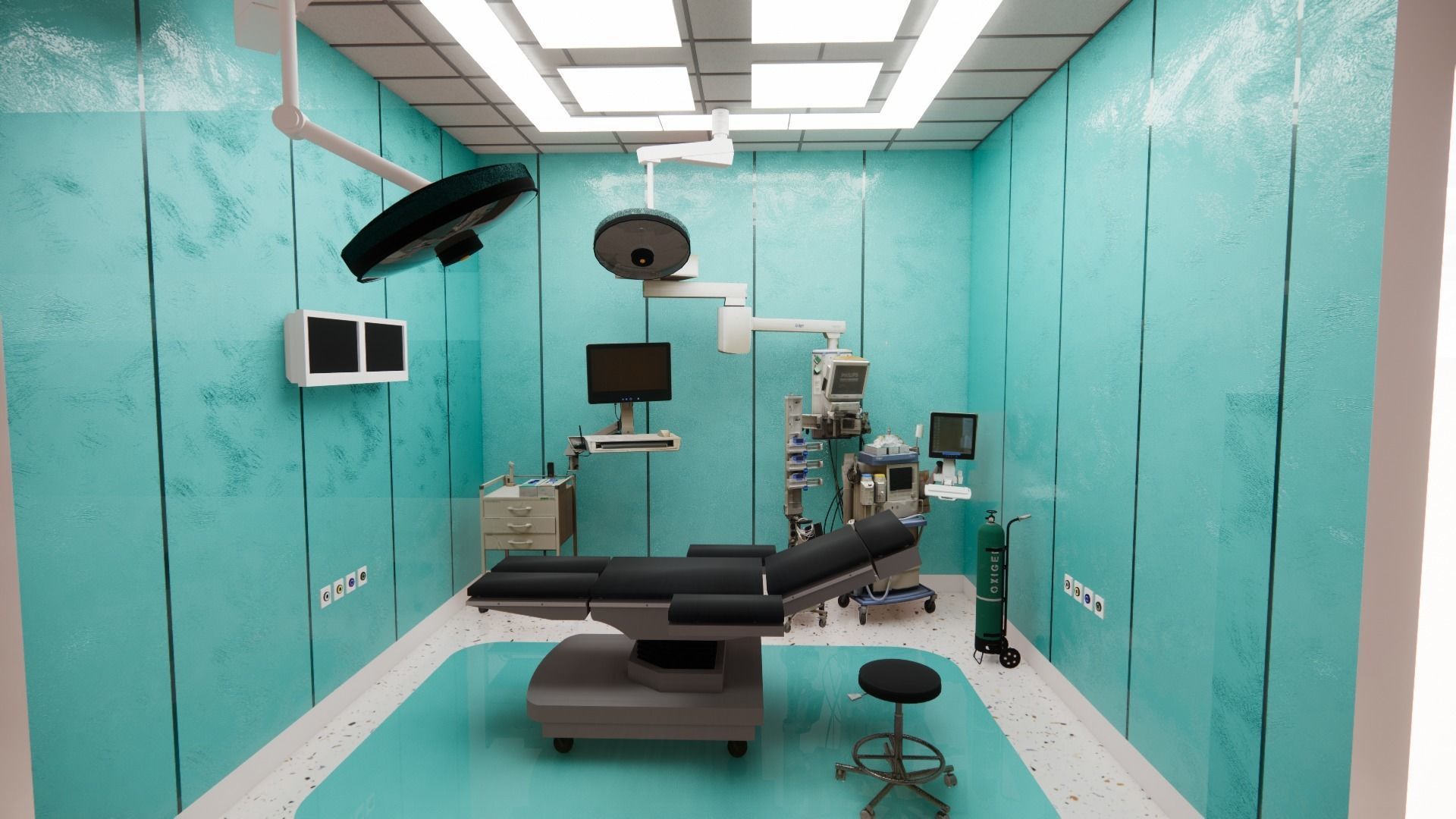 Surgery operating room for hospital project 3D model | CGTrader