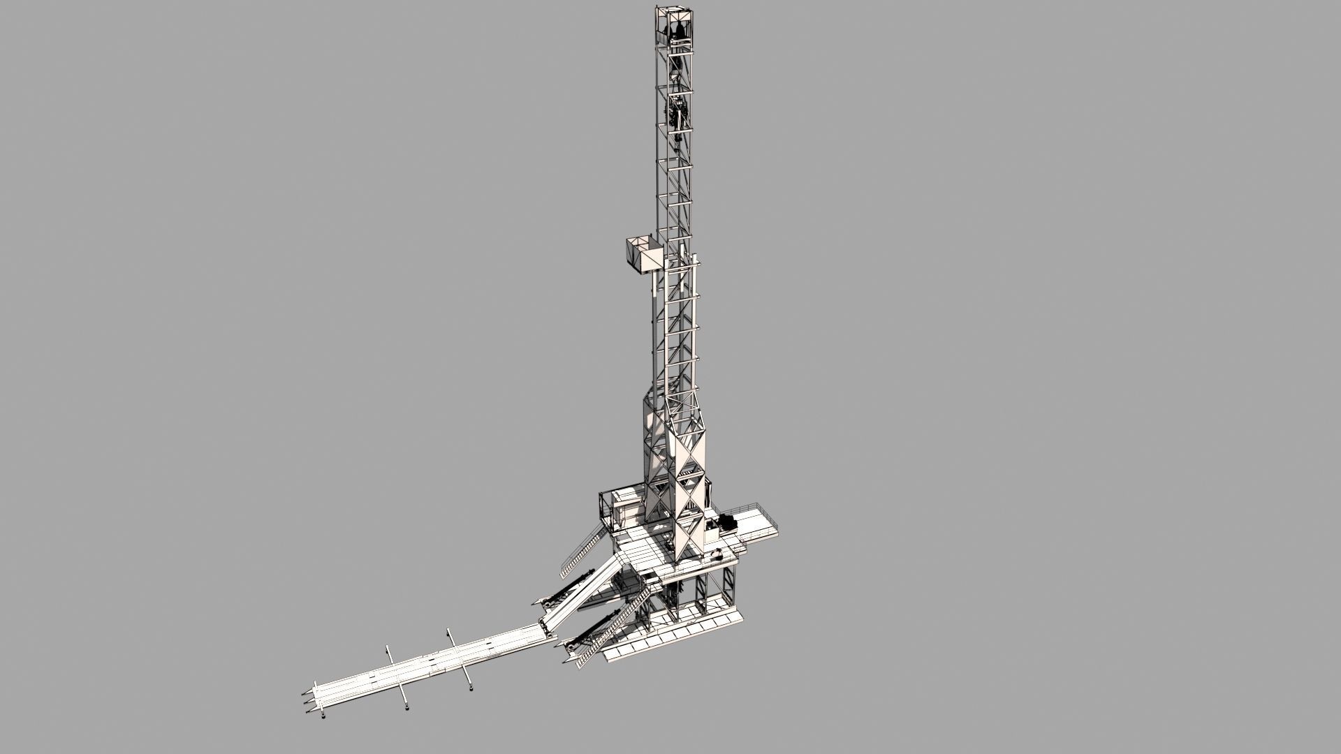 On-Shore Drilling Rig 3D model | CGTrader