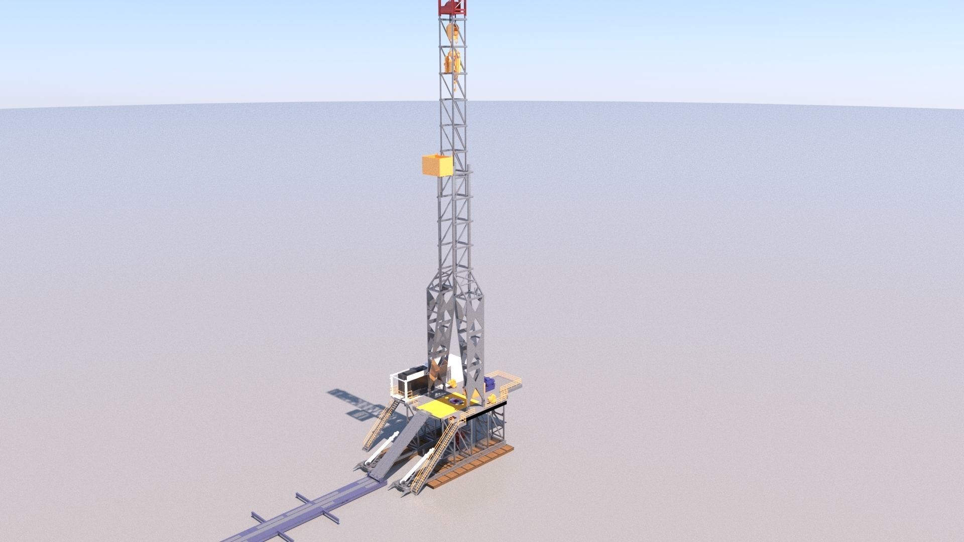 On-Shore Drilling Rig 3D model | CGTrader