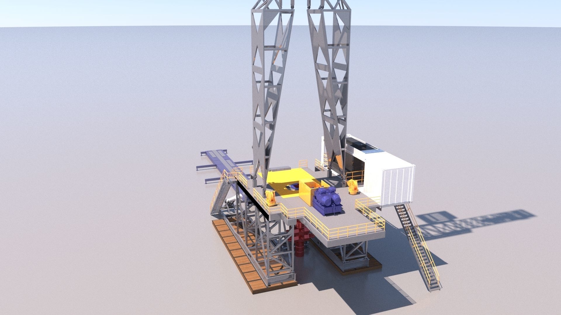 On-Shore Drilling Rig 3D model | CGTrader