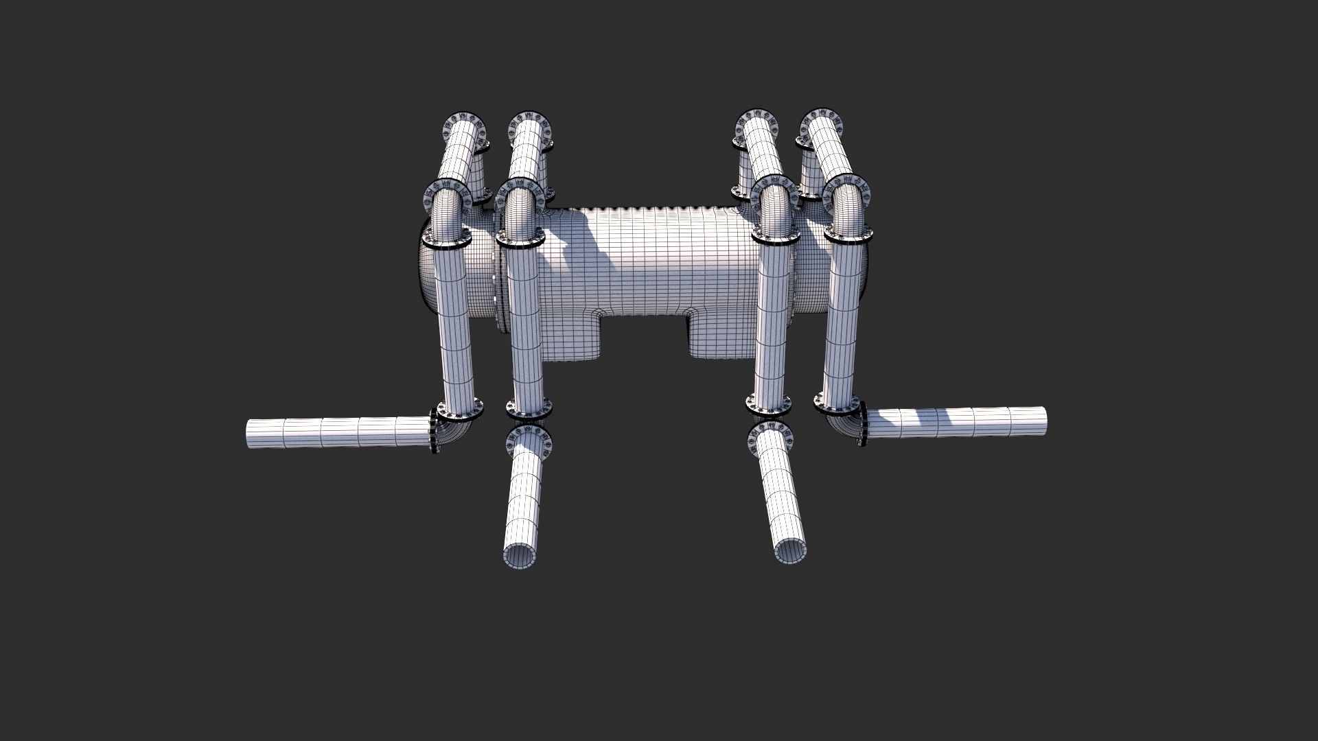 Refinery Shell and Tube Heat Exchanger 3D model | CGTrader