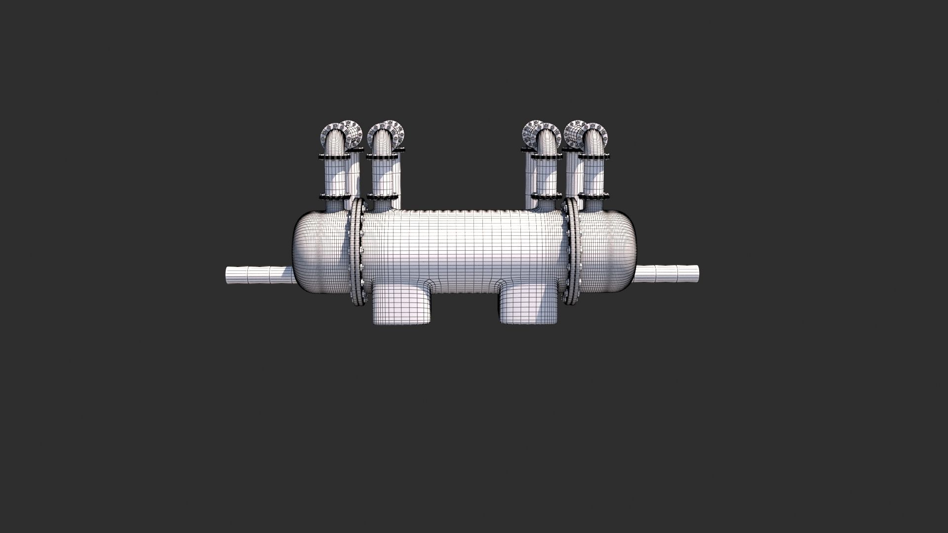 Refinery Shell and Tube Heat Exchanger 3D model | CGTrader
