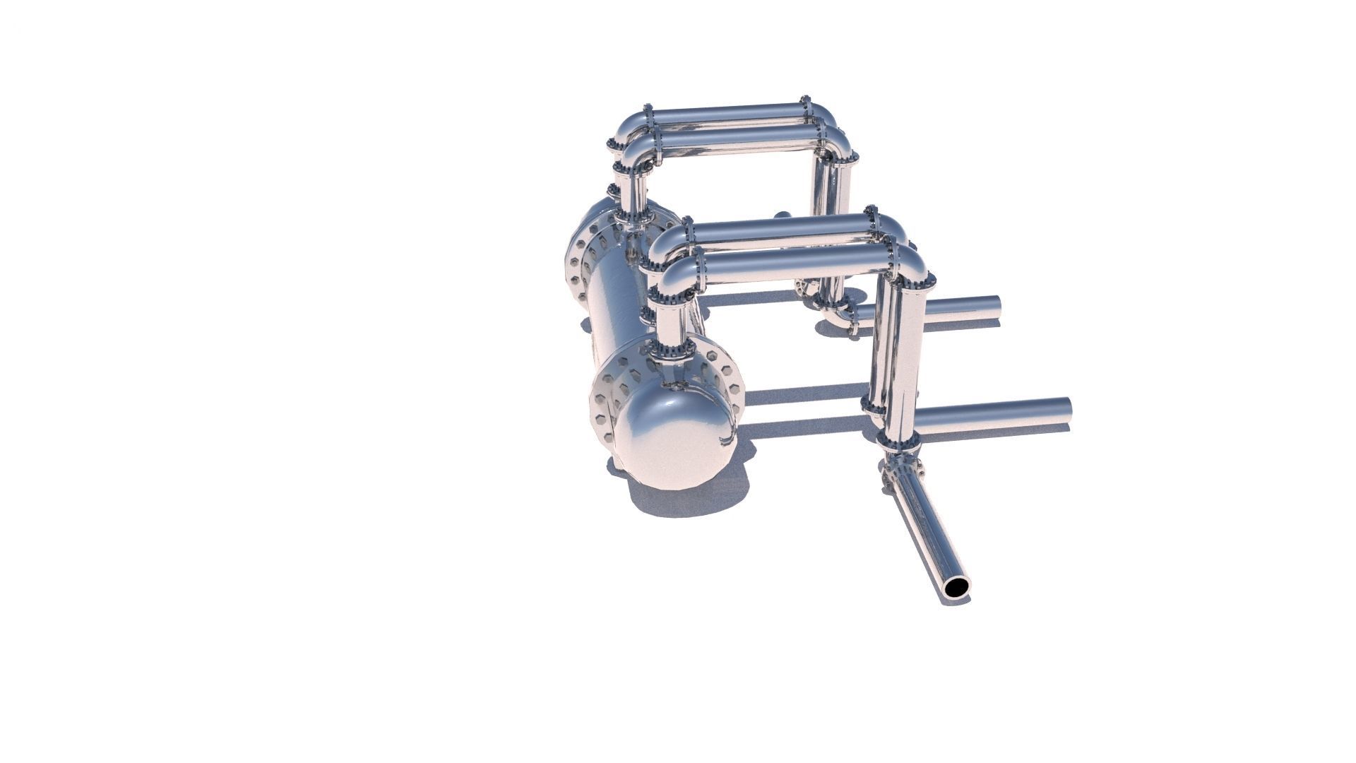 Refinery Shell and Tube Heat Exchanger 3D model | CGTrader