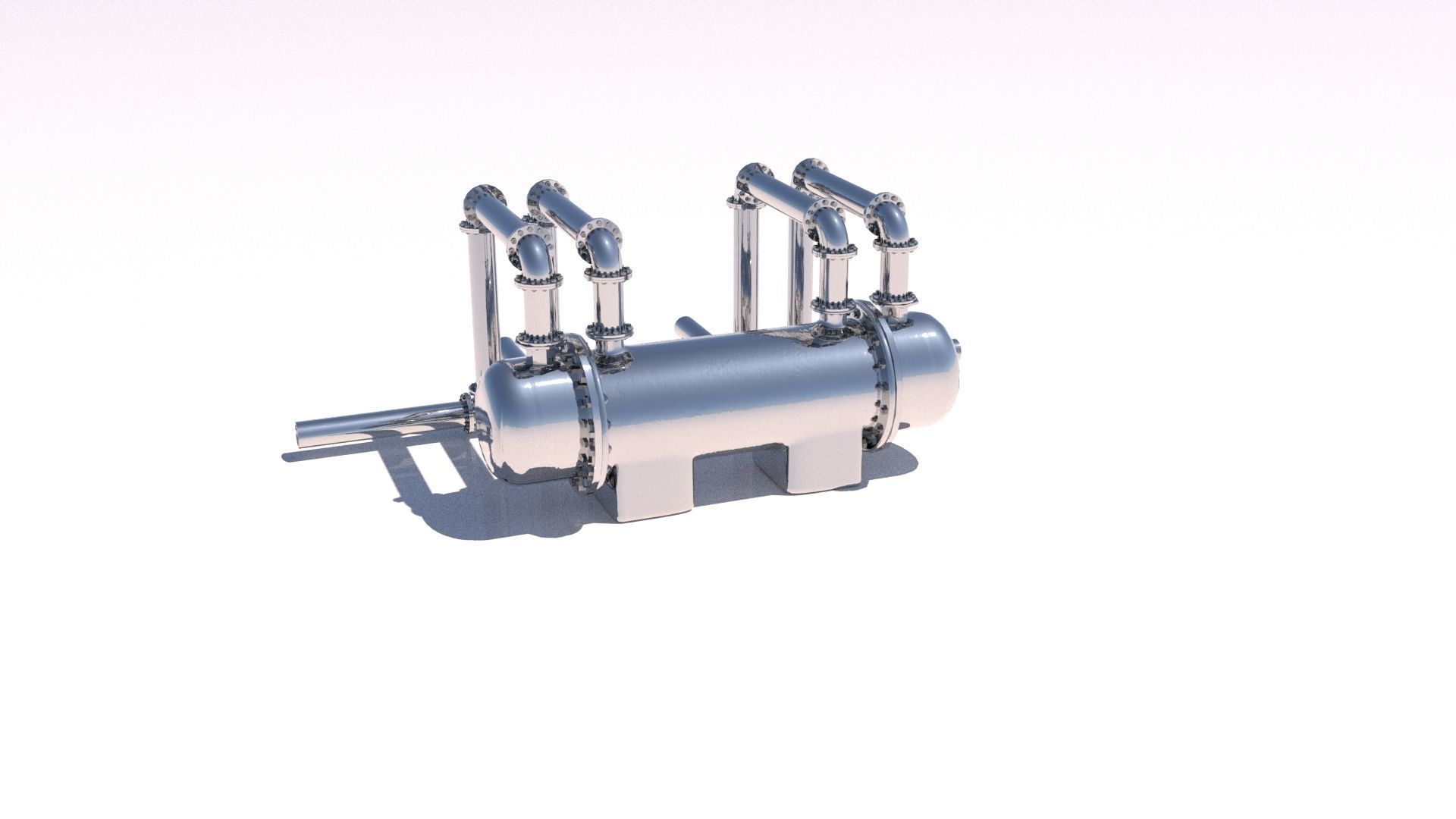 Refinery Shell and Tube Heat Exchanger 3D model | CGTrader