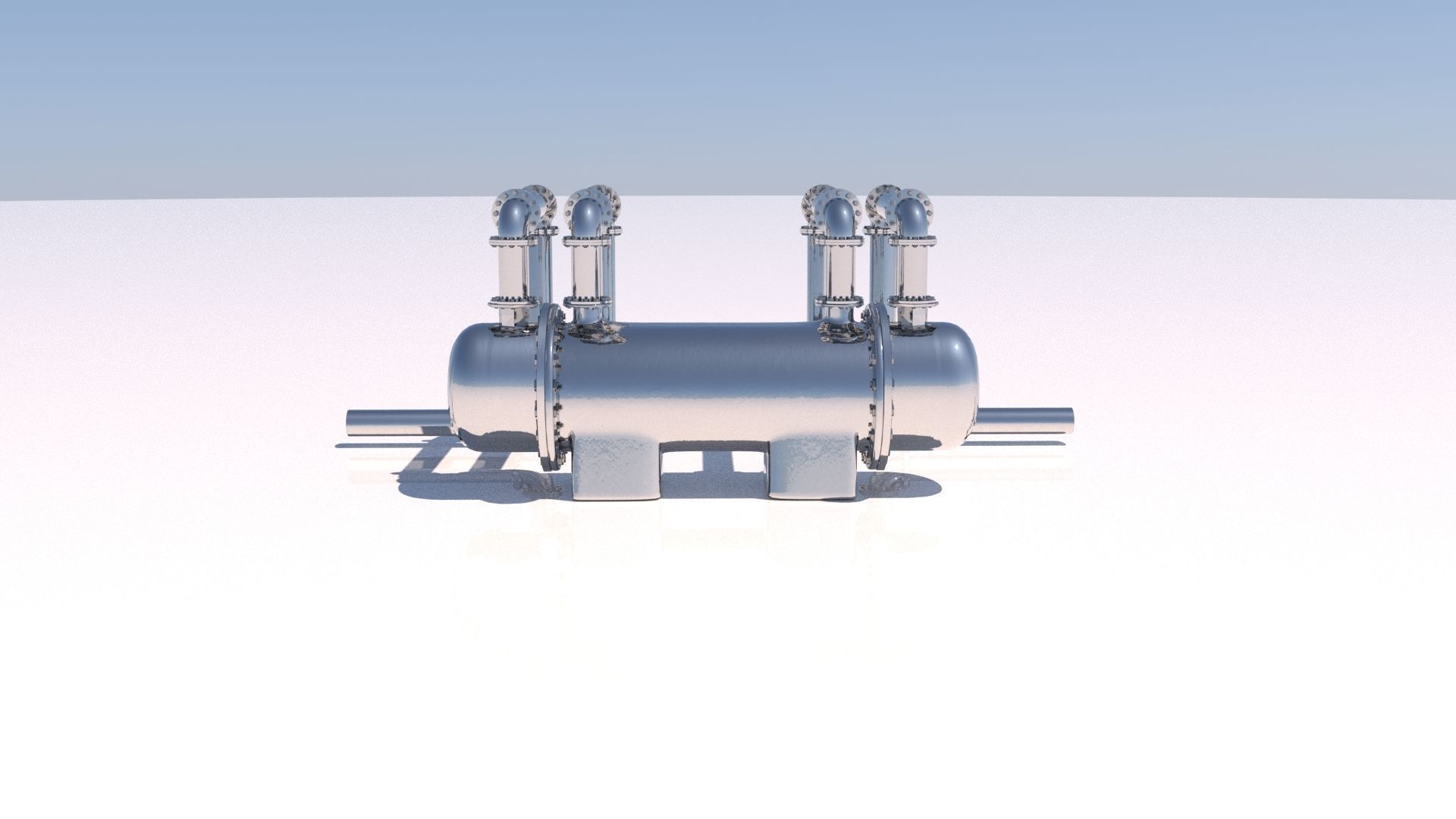 Refinery Shell and Tube Heat Exchanger 3D model | CGTrader